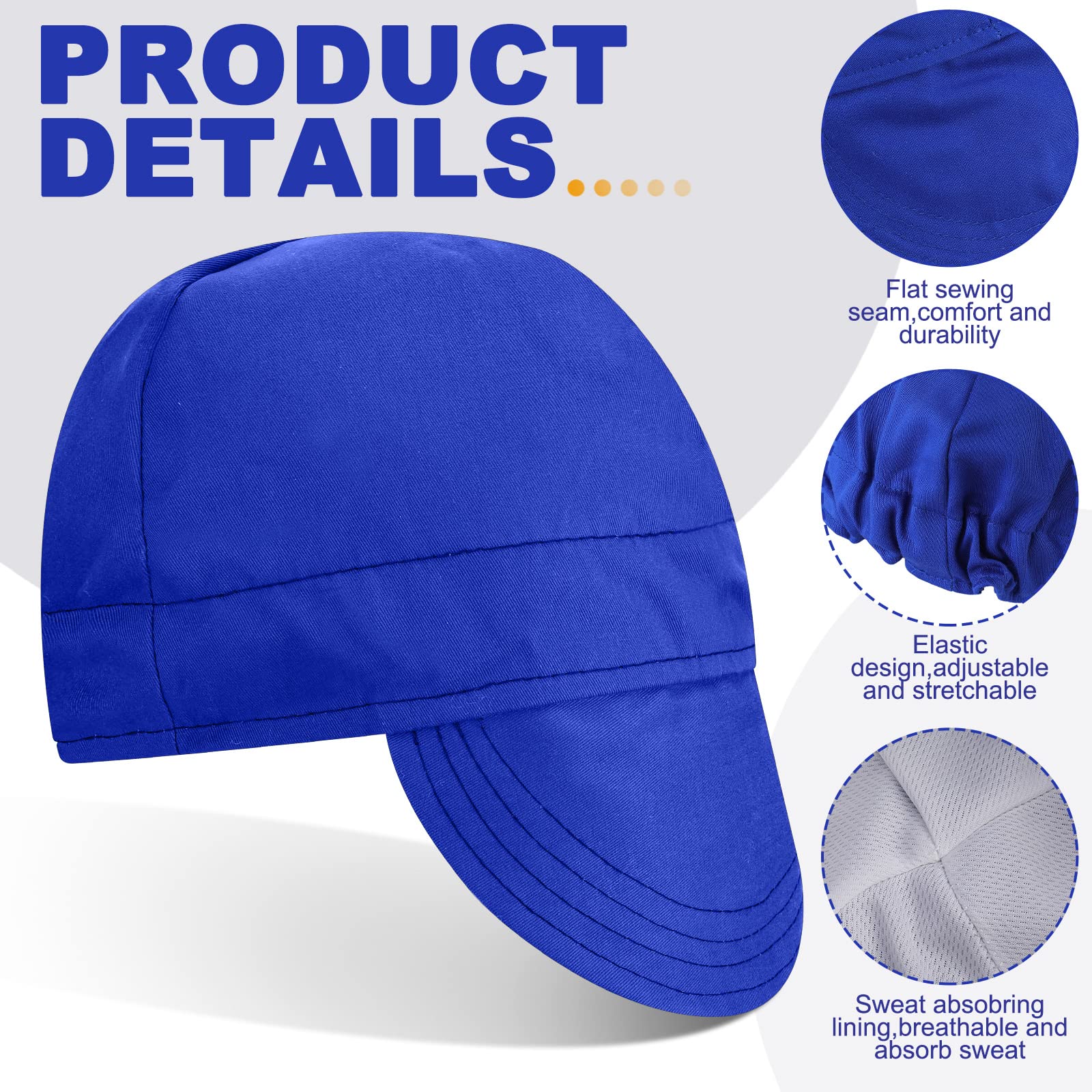 Snapklik.com : Janmercy 2 Pcs Welding Caps For Men Washable Water Flame ...