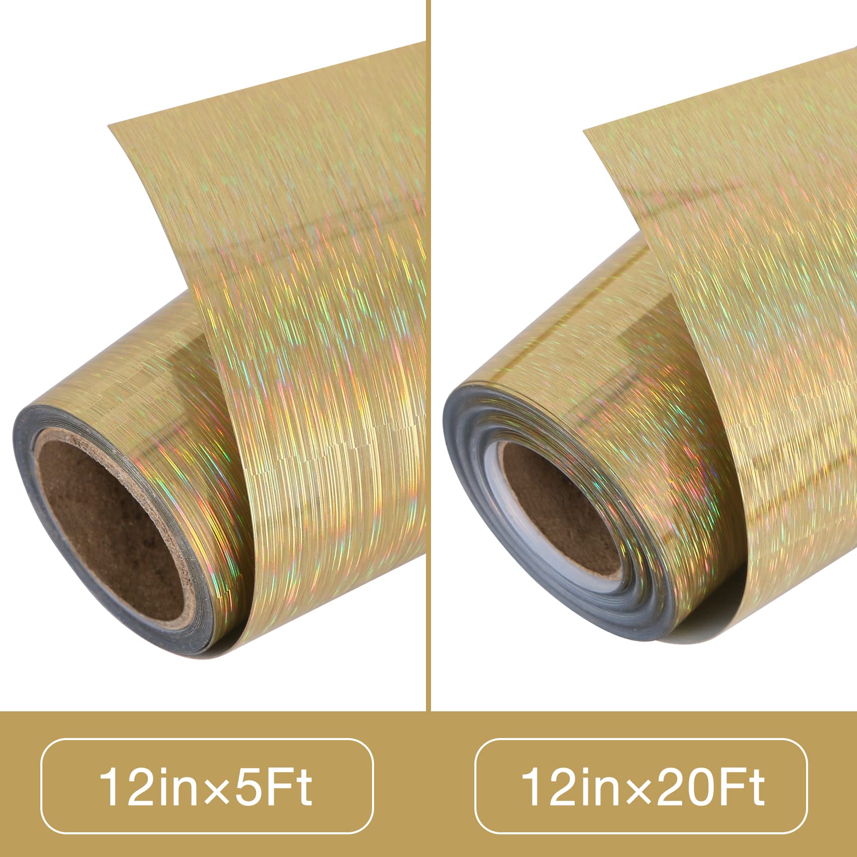 Snapklik.com : TORC Holographic Gold HTV Heat Transfer Vinyl Roll Of 2
