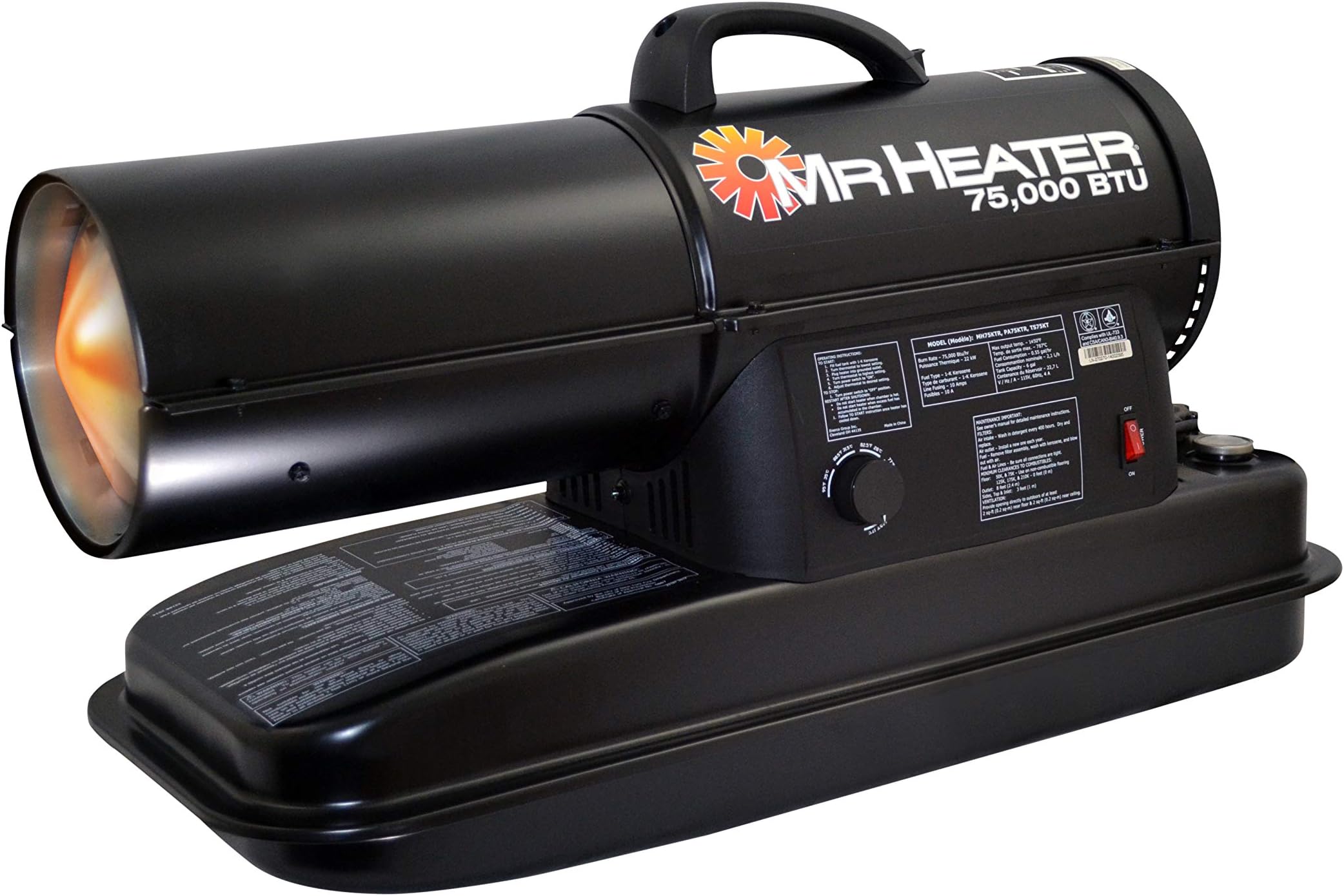 Amazon.com: Mr. Heater 80,000 BTU Forced Air Kerosene Heater Black : Mr ...
