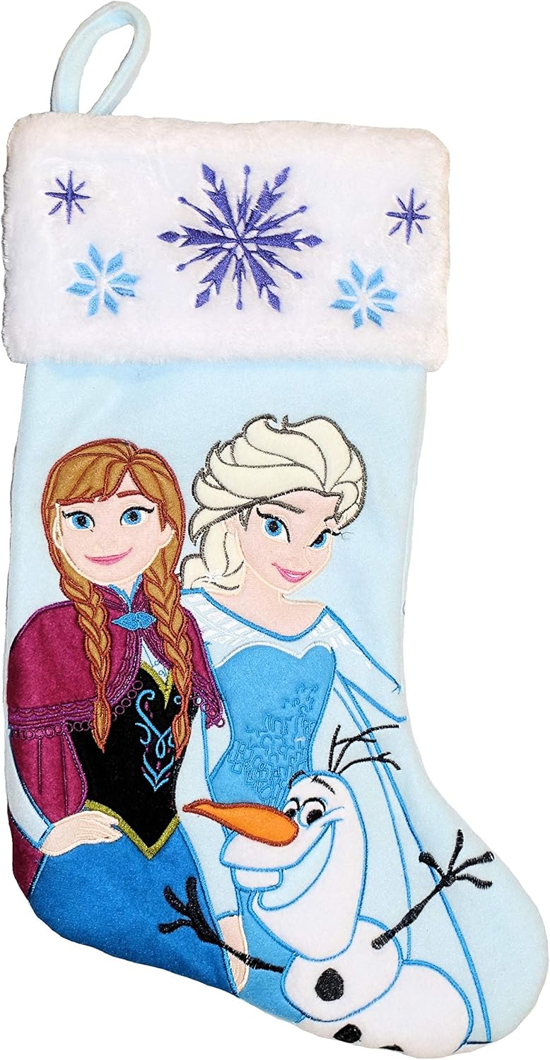 Amazon.com: Disney Frozen Christmas Stocking Featuring Elsa, Anna and ...