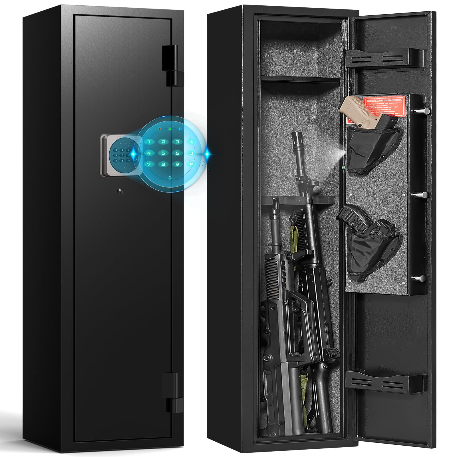 Amazon.com: ANXINWEI 2-3 Gun Safe, Gun Cabinet with 180° Full Access ...