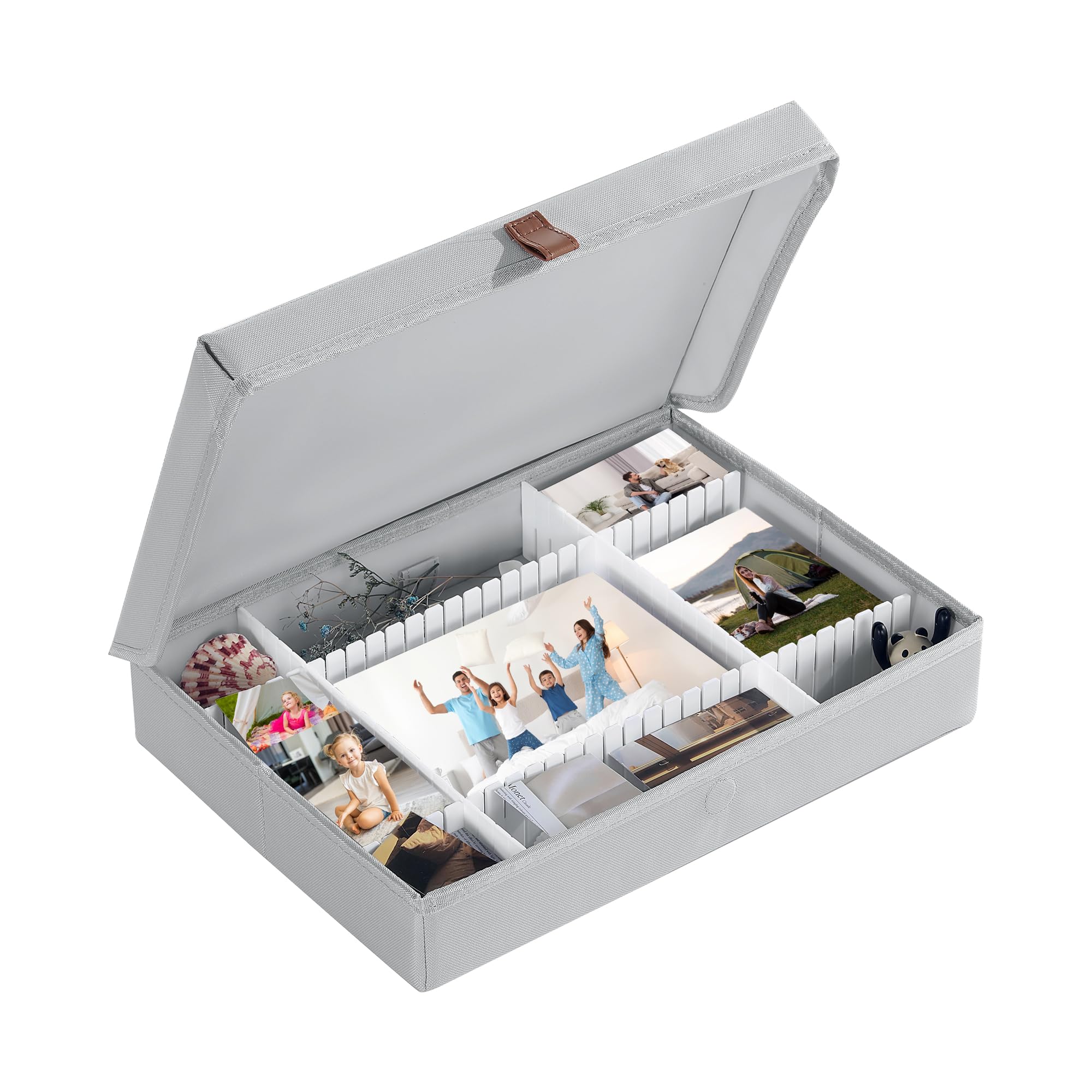 Amazon.com: MABOZOO Photo Storage Box, Memory Box with Adjustable ...