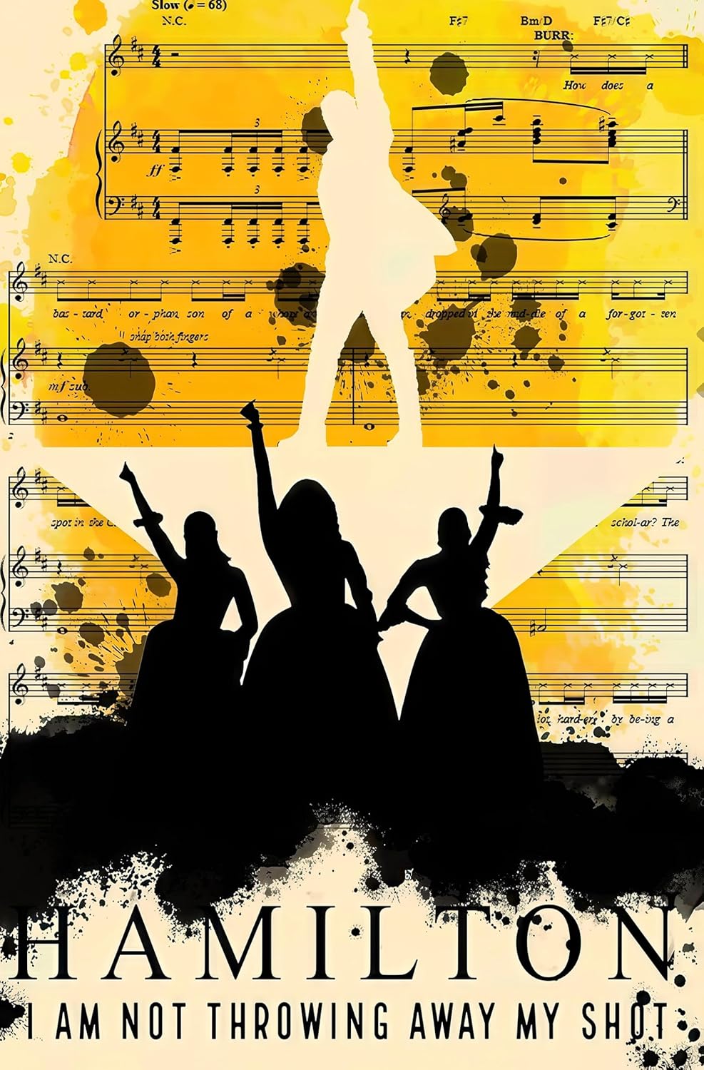 Amazon.com: Hamilton Poster Musical Inspirational Canvas Wall Art ...