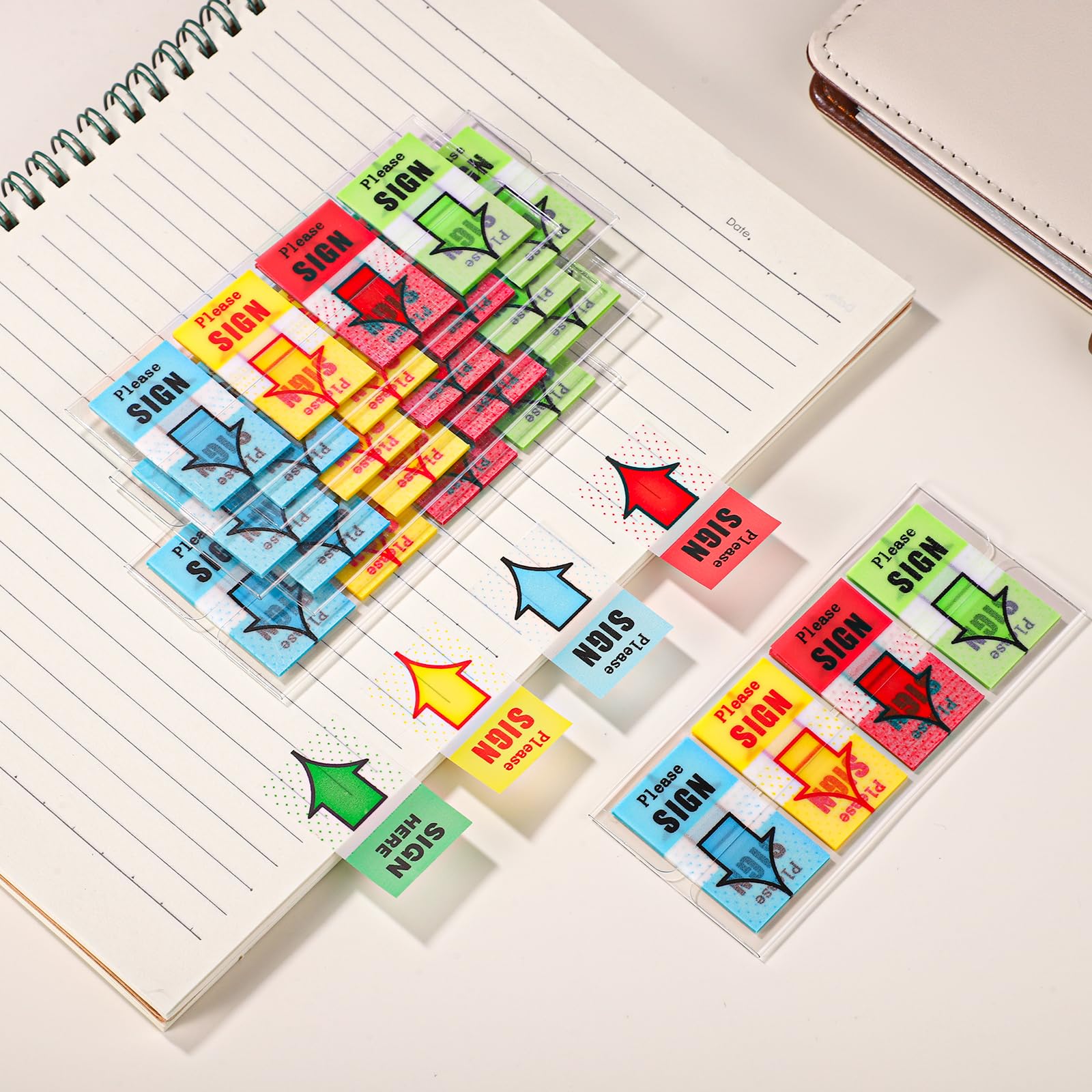 School Supplies Notebook 800pcs Please Sign Flags - Arrow Signature ...