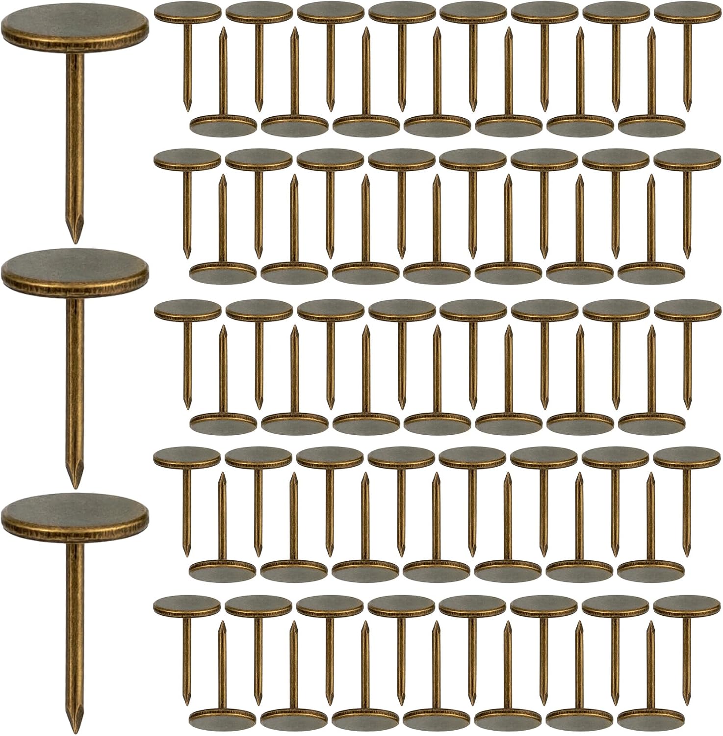 Amazon.com: Lekgavd 120pcs Flat Head Thumb Tacks for Wall, Bronze Heavy ...