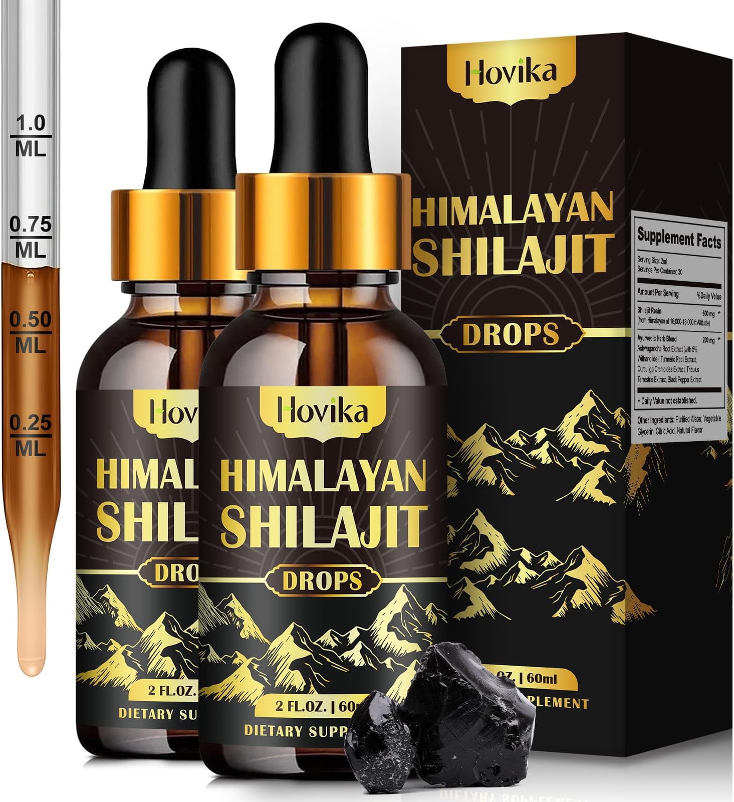 Amazon.com: 600mg Shilajit Pure Himalayan Organic Shilajit Resin ...
