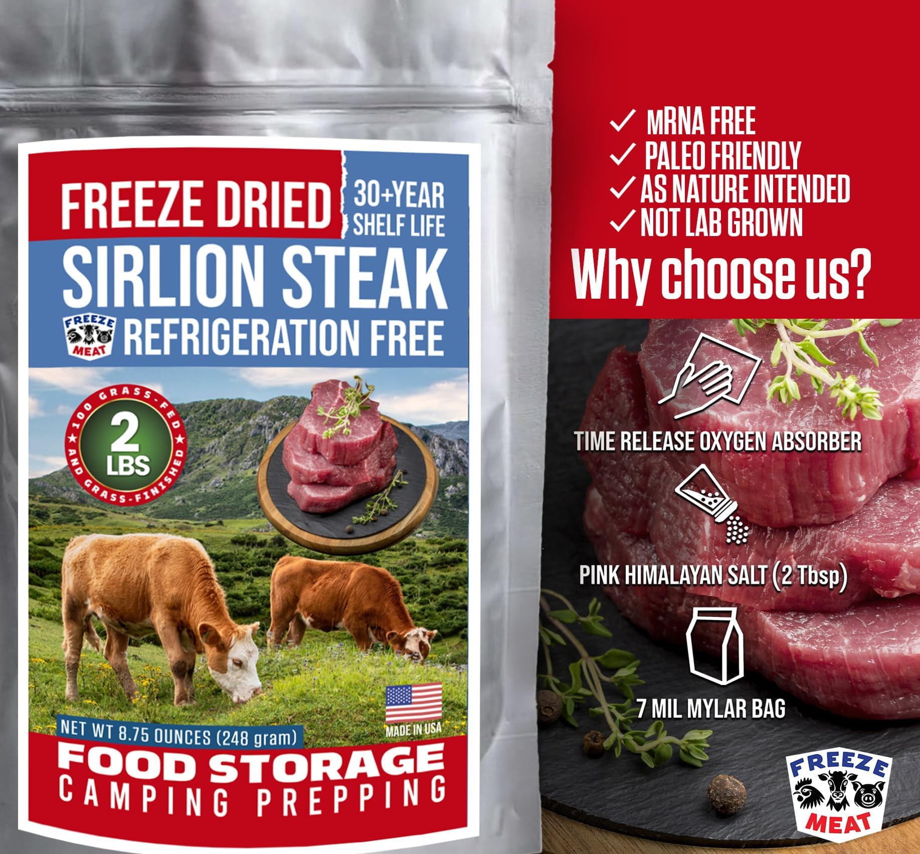 Amazon.com: Freeze Dried Beef Cubes - Uncooked | Camping Emergency Food ...
