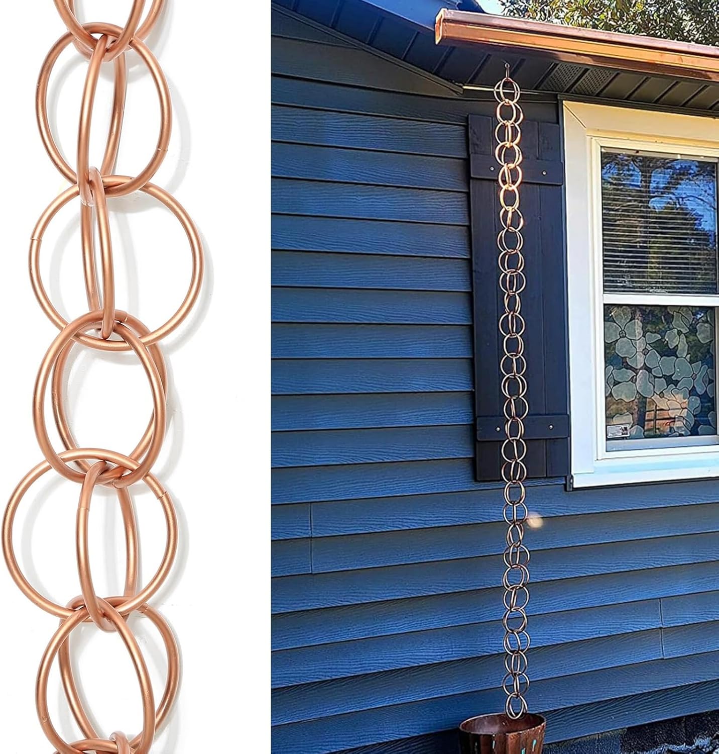 Amazon.com: WEBSID Diverter Downspouts,Roof Gutter Copper Rain Chain ...