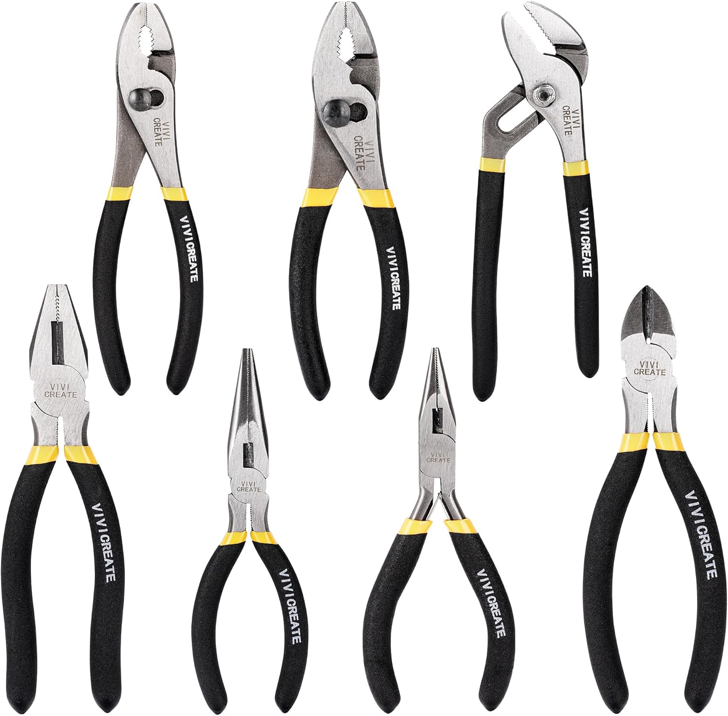 Vivicreate 7-Piece Pliers Set Heavy Duty Multipurpose Tools for Home ...