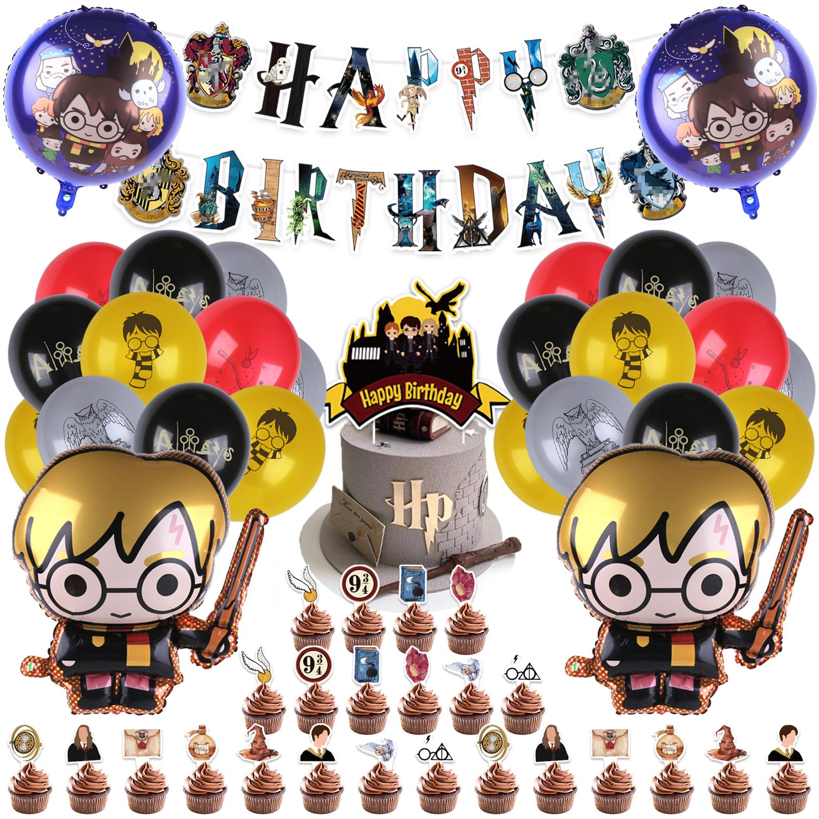 Magical Wizard Birthday Decorations, 50PCS Magical Wizard Party ...