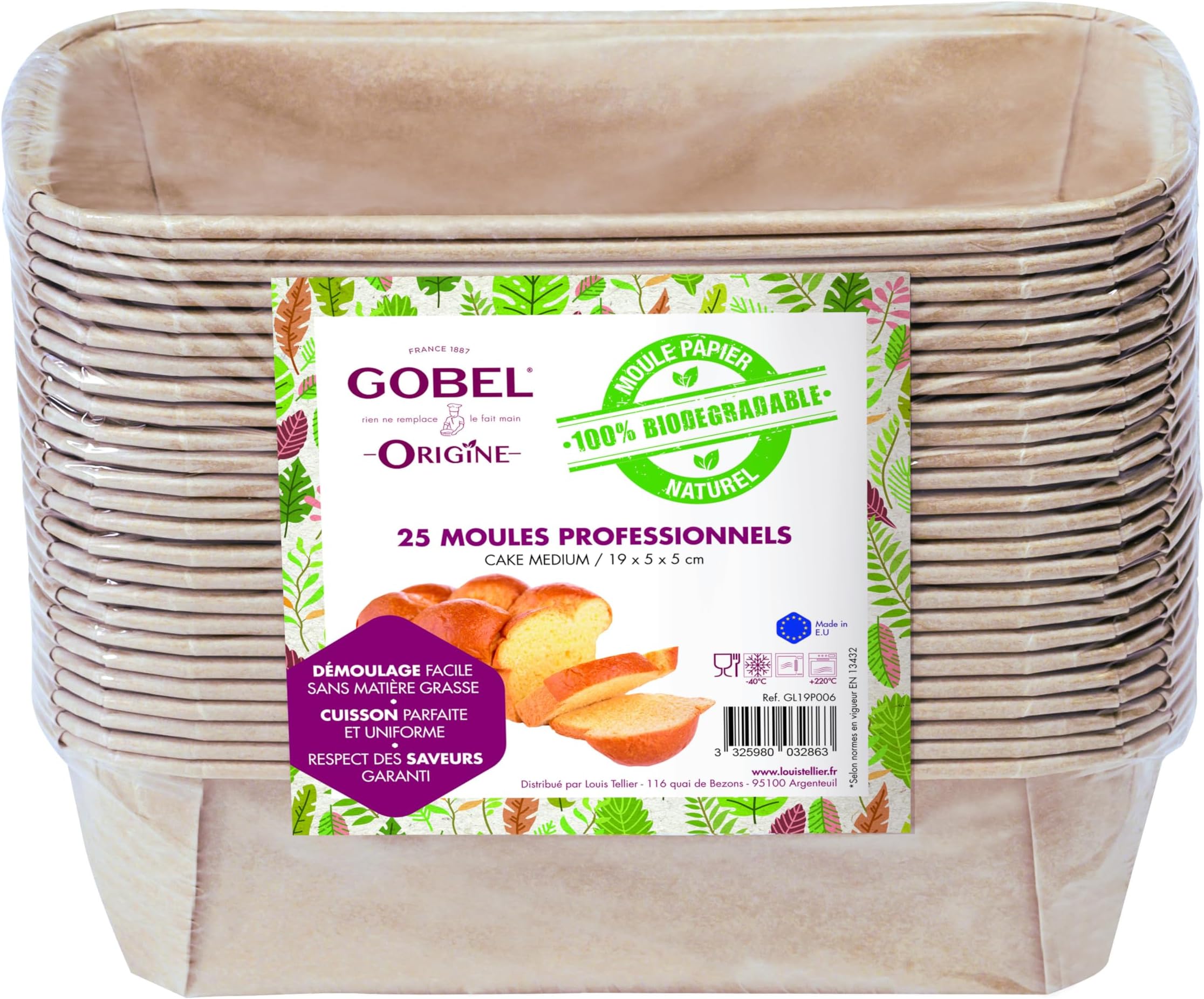 Städter 903722 Einweg Kastenformen Maxi braun, Pappe, mehrfarbig, 23 x ...