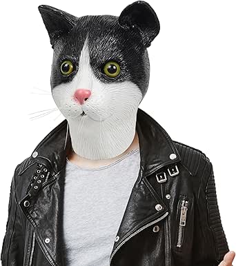 Amazon.com: SANZHIGUO Cute Cat Mask, Novelty Funny Latex Adults Animal ...