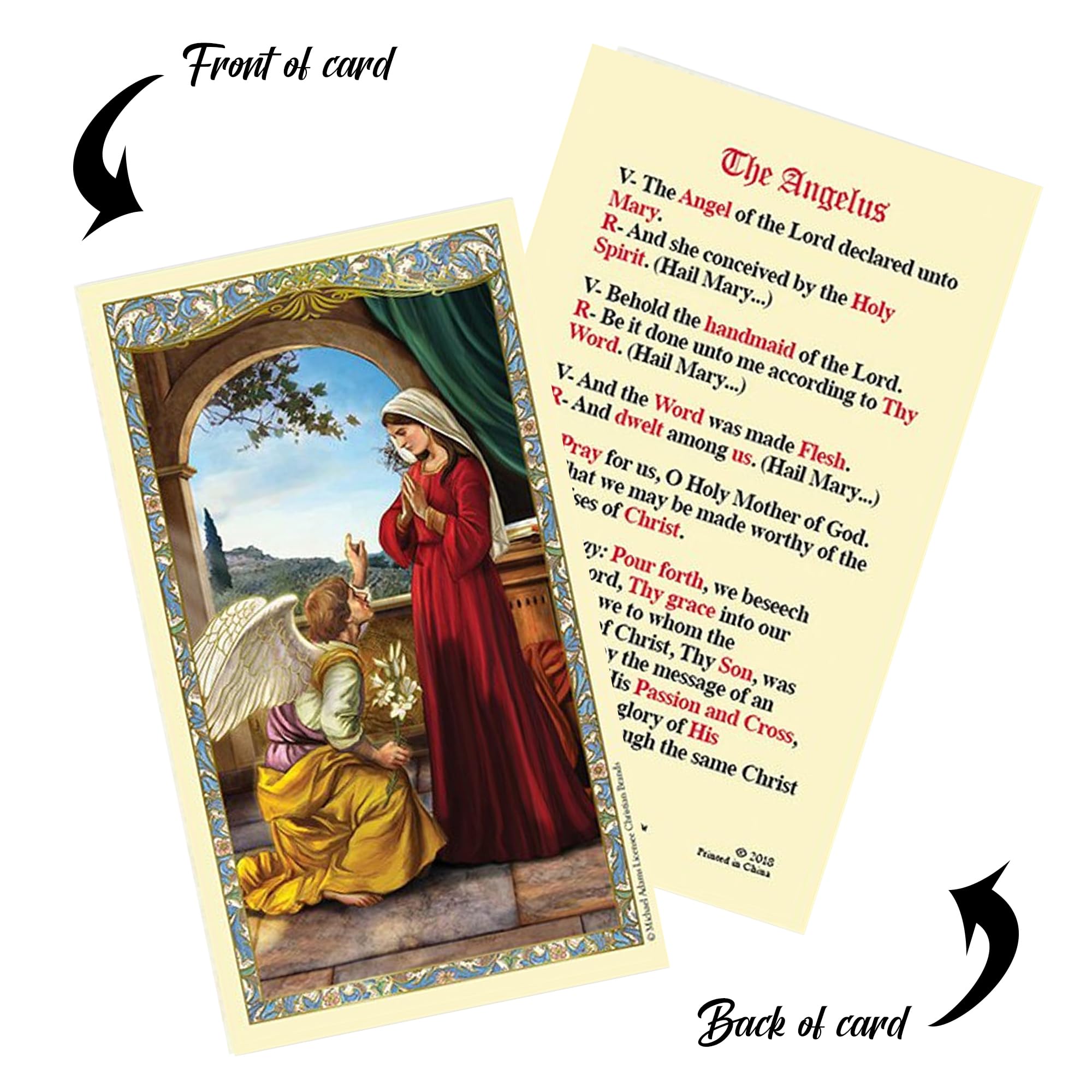 Snapklik.com : Angelus Prayer Card - Laminated Angelus Card, The Lords ...