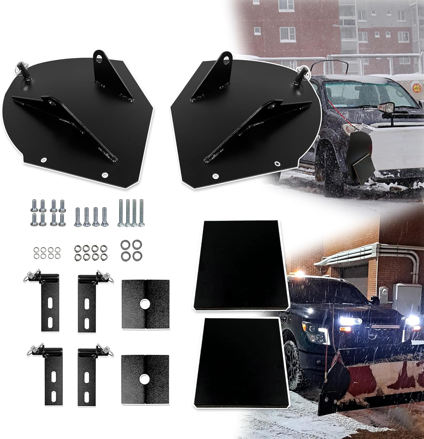 Amazon.com: VONLX Universal Heavy-Duty Steel Snowplow Pro-Wing Blade ...