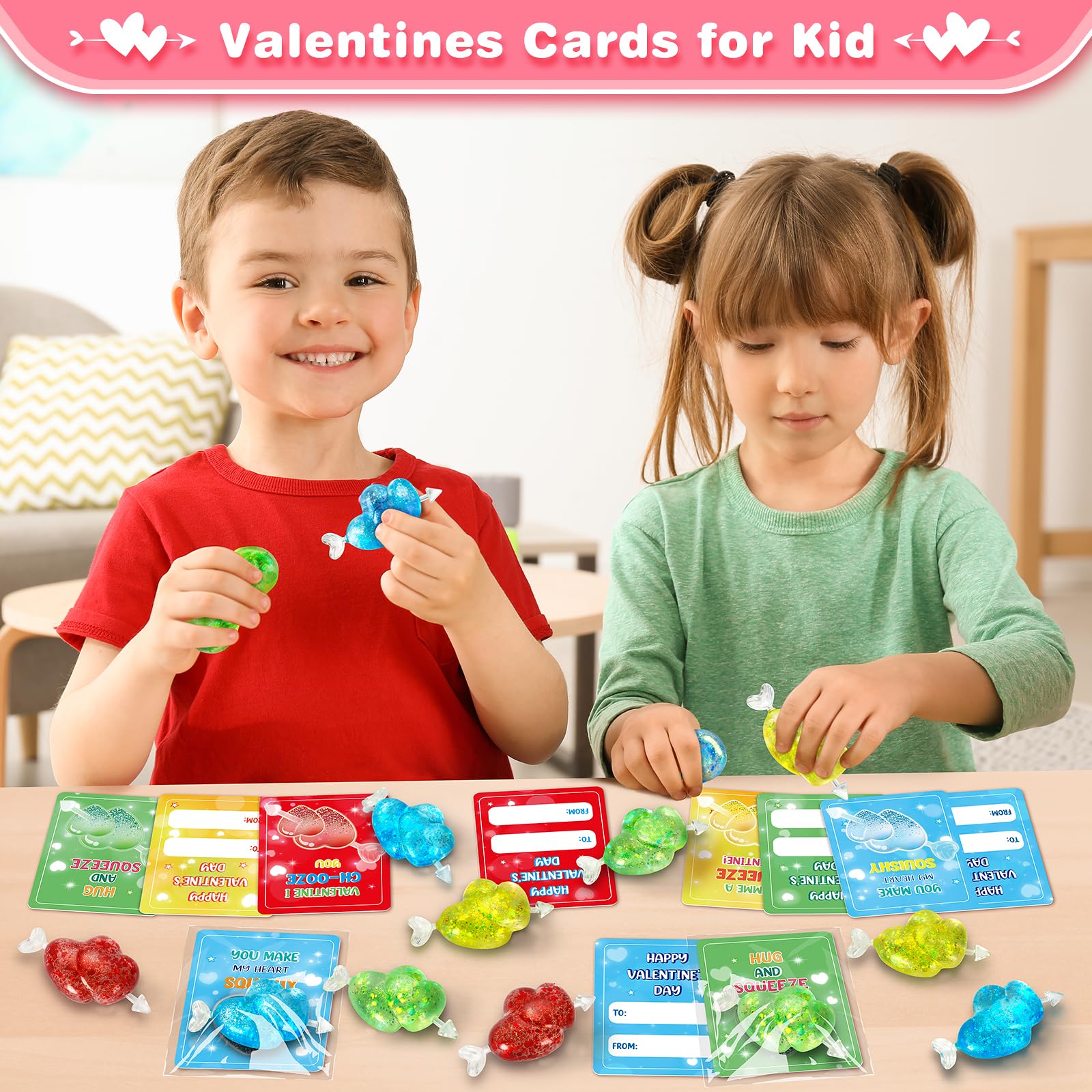 Snapklik.com : Valentines Day Gifts Cards For Kids, 24 Pack Double ...