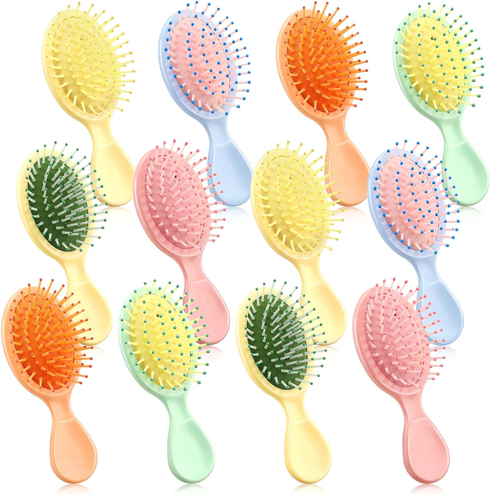 Amazon.com : 24PCS Wet Dry Hair Brush Folding Mini Travel Portable Soft ...