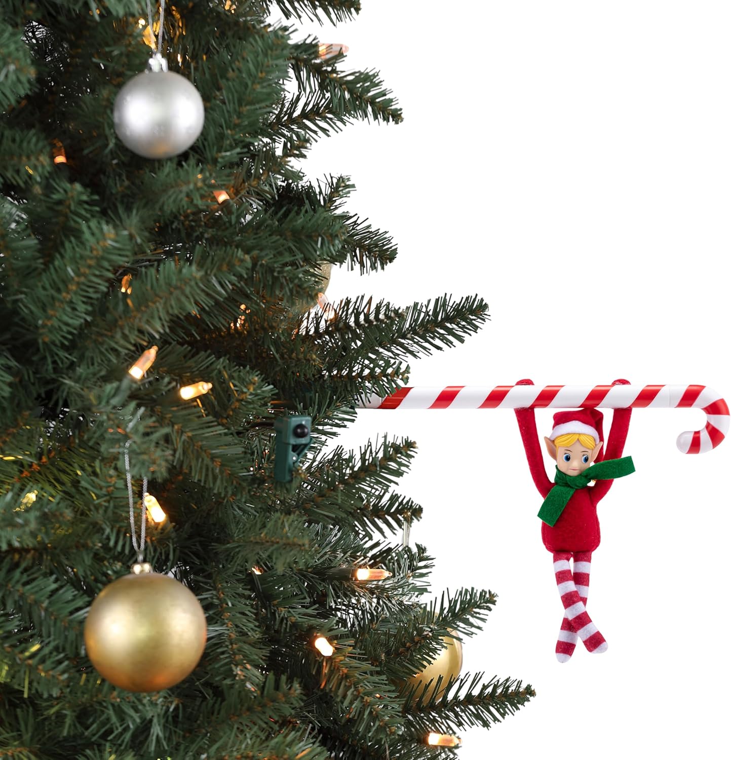 Mr. Christmas 6" Animated Candy Cane Elf Acrobat, Spinning & Musical ...