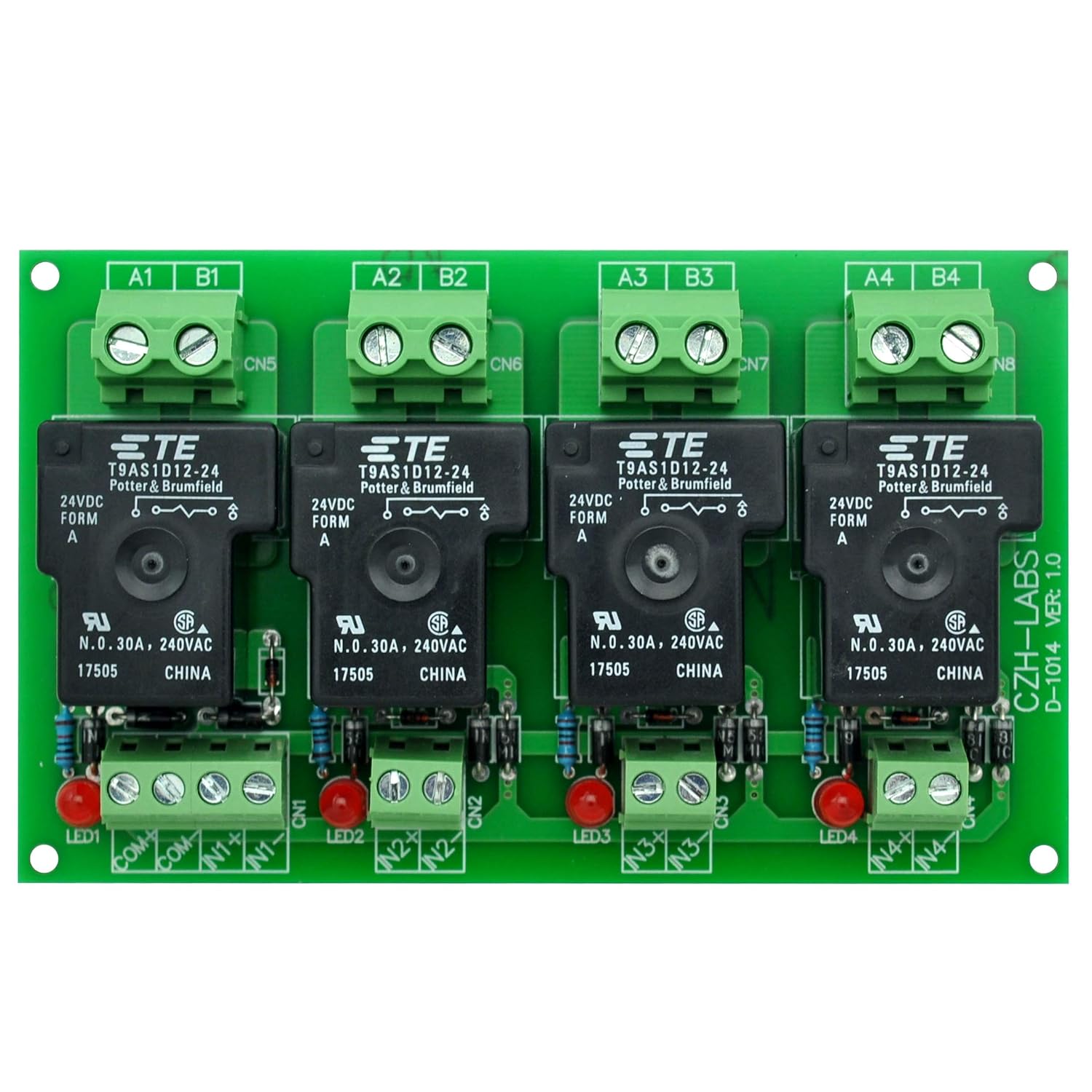 CZH-Labs 24V Power Relay Module - 4 SPST-NO, 30A Bahrain | Ubuy