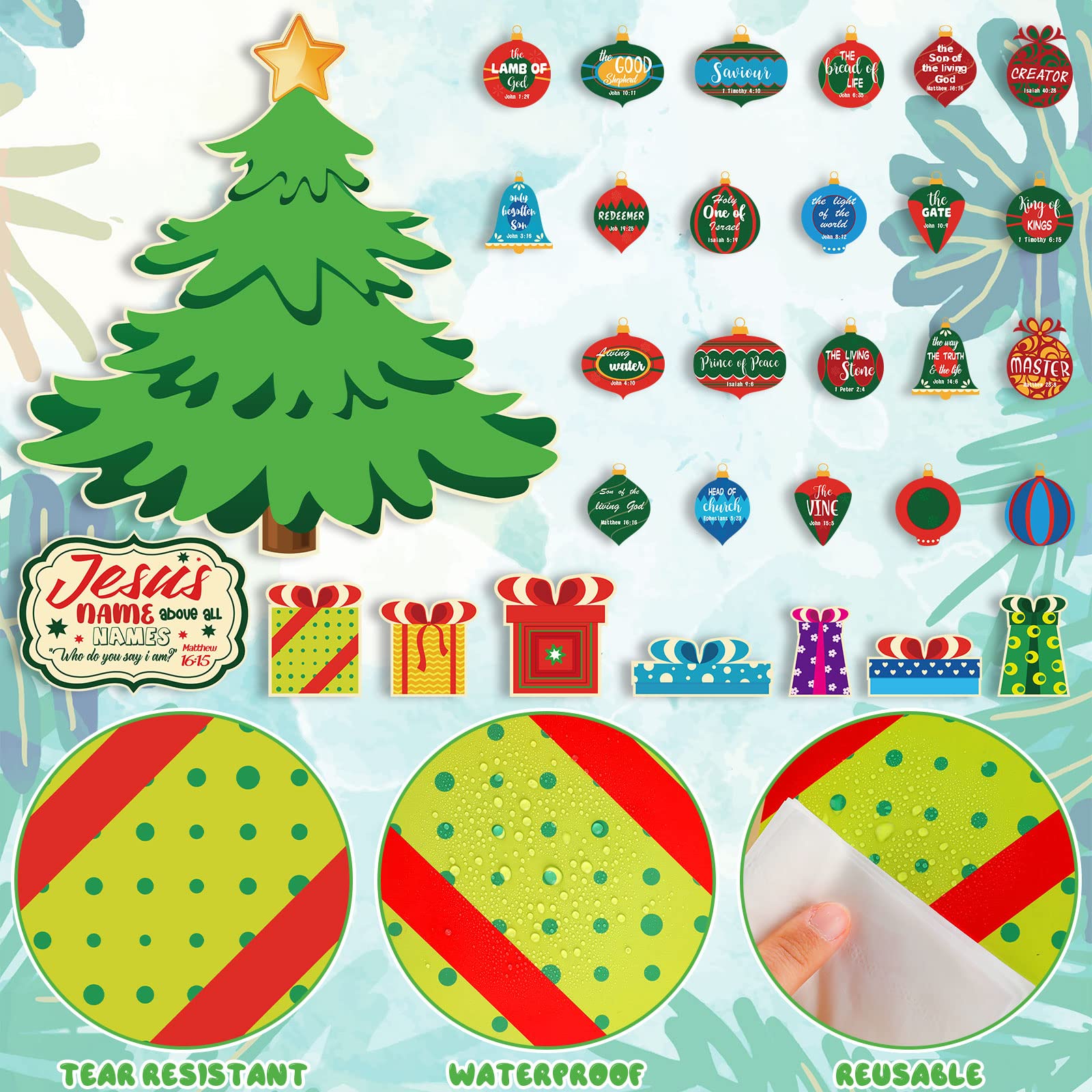 Snapklik.com : Eaasty 35 Pcs Nativity Bulletin Board Set Names Of Jesus ...