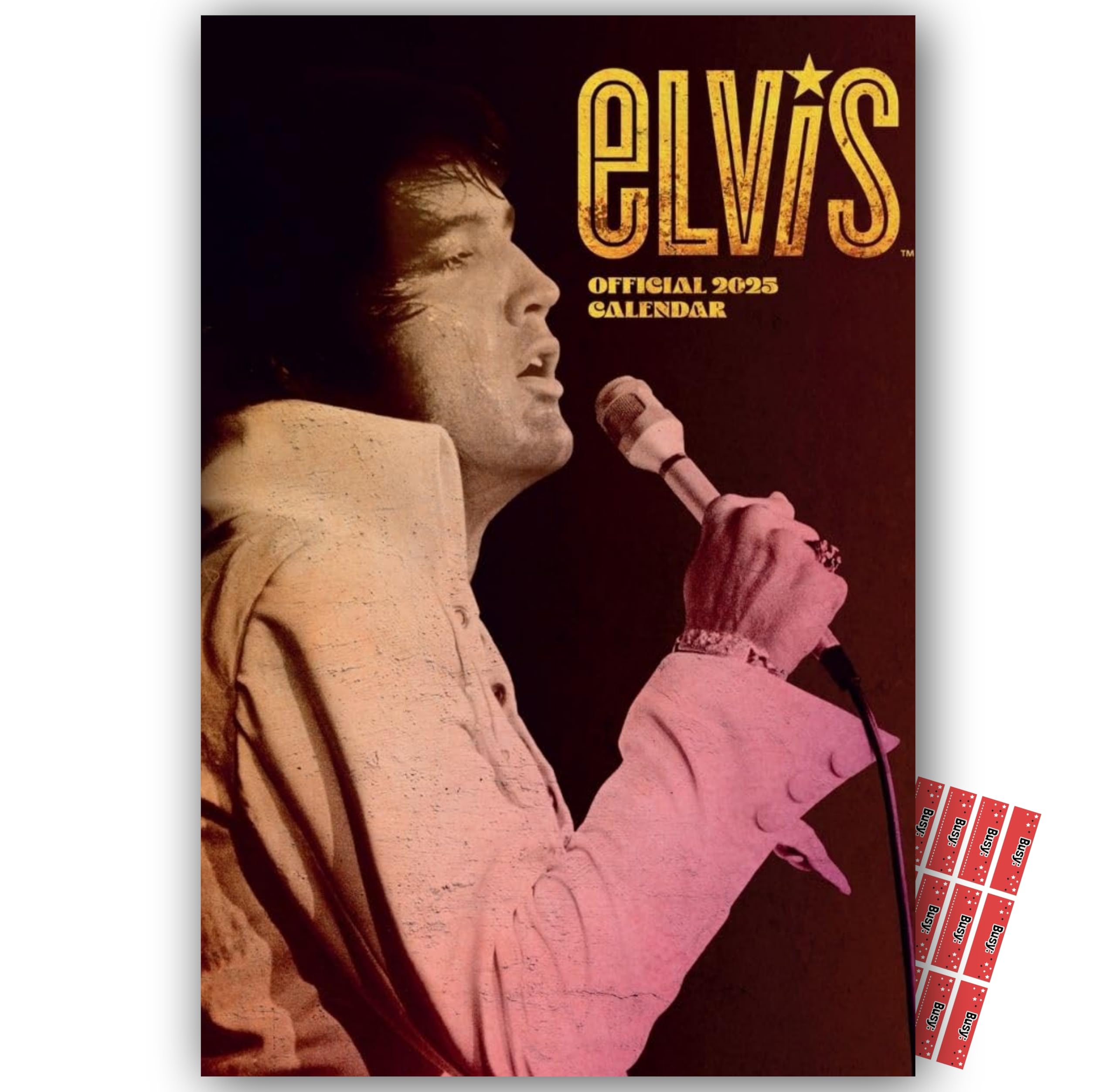 Elvis Presley Calendar 2025 A3 Elvis Wall Calendar Gift with Free ...