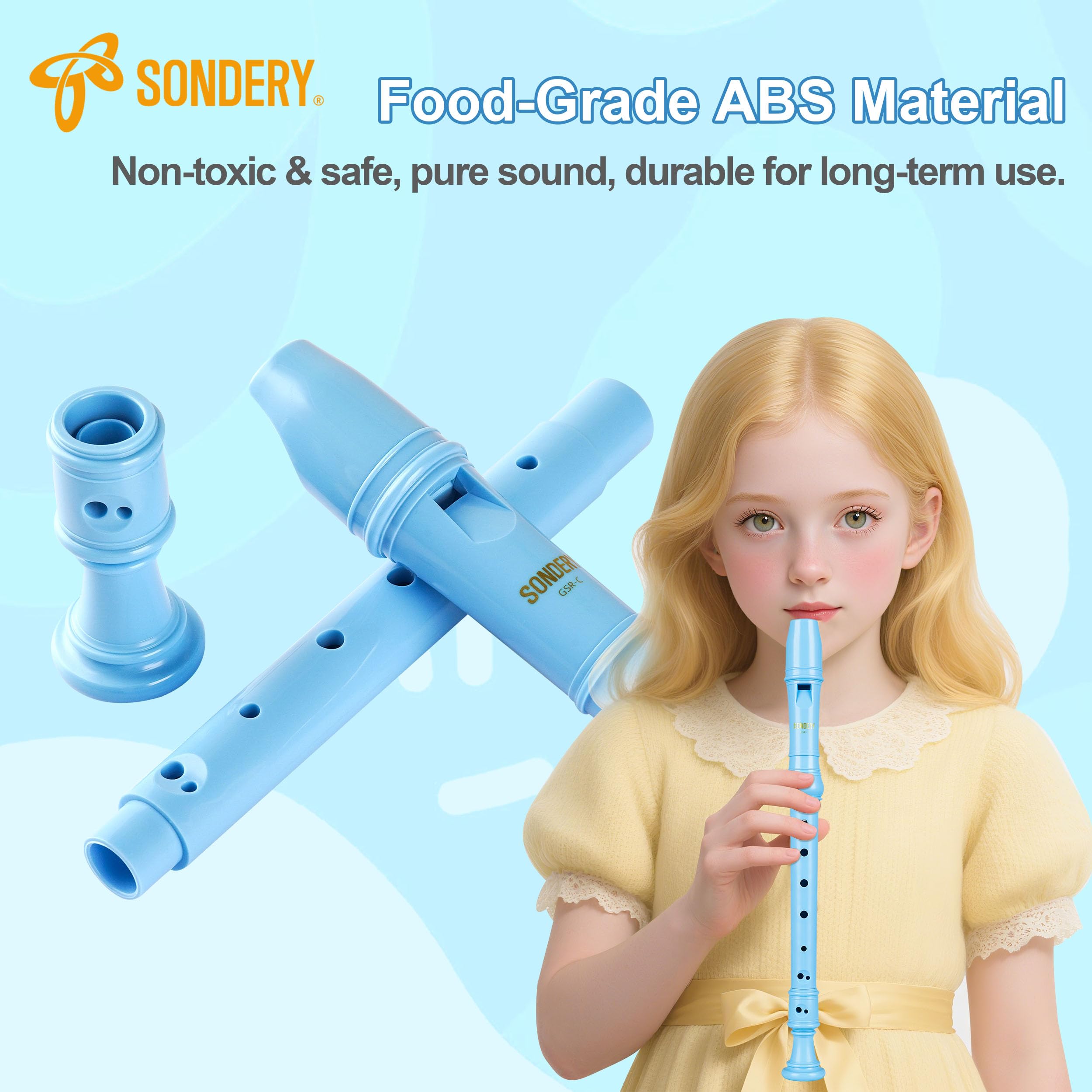 Snapklik.com : Soprano Recorder Instrument German Fingering Durable ...