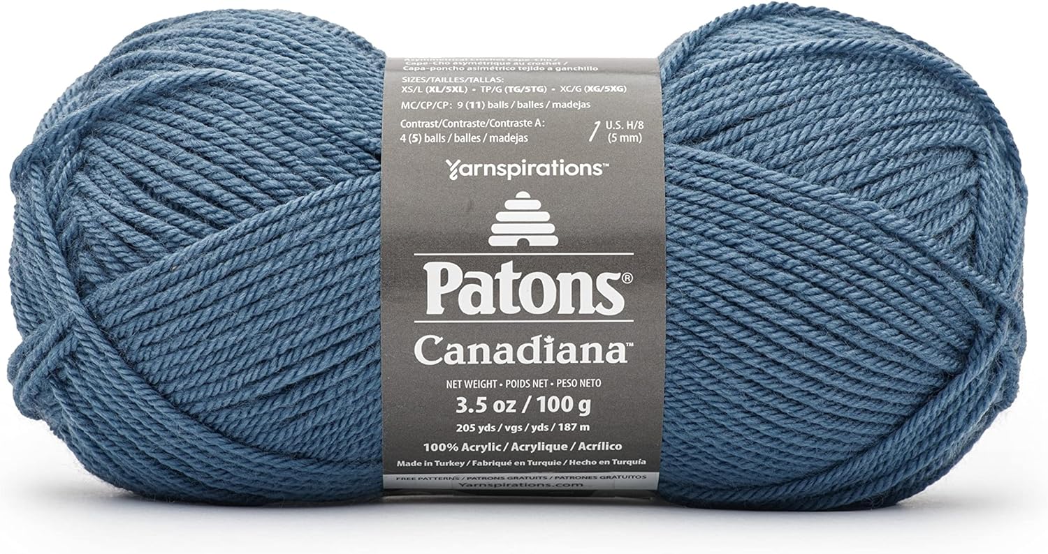 Amazon.com: Spinrite Patons Canadiana Yarn - Solids-Mediterranean Blue