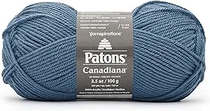 Amazon.com: Patons Canadiana Yarn - Solids-Mediterranean Blue