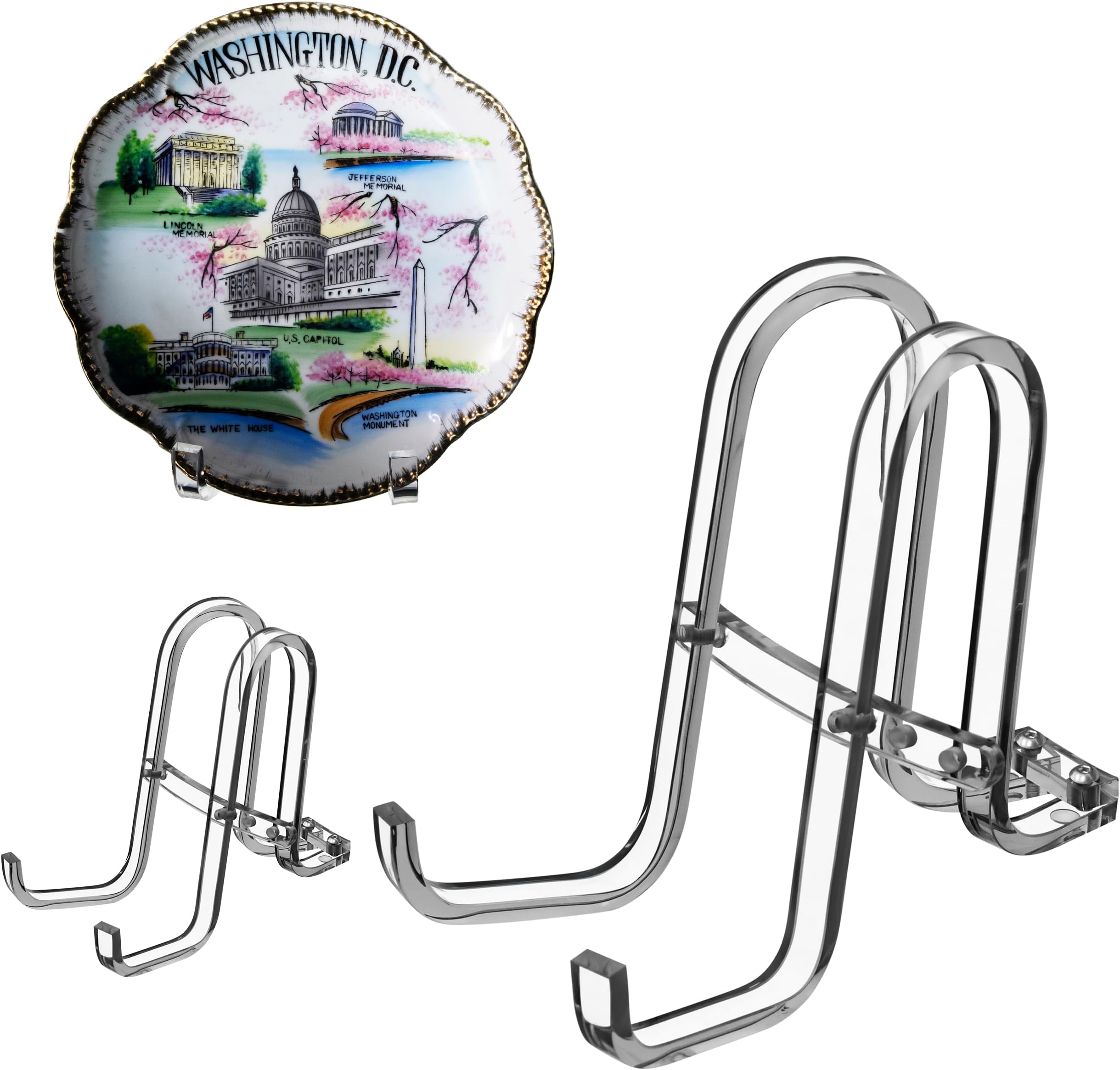 Amazon.com: ZOZODIA 2 Packs 6 Inch Wooden Display Stand, Plate Holder ...