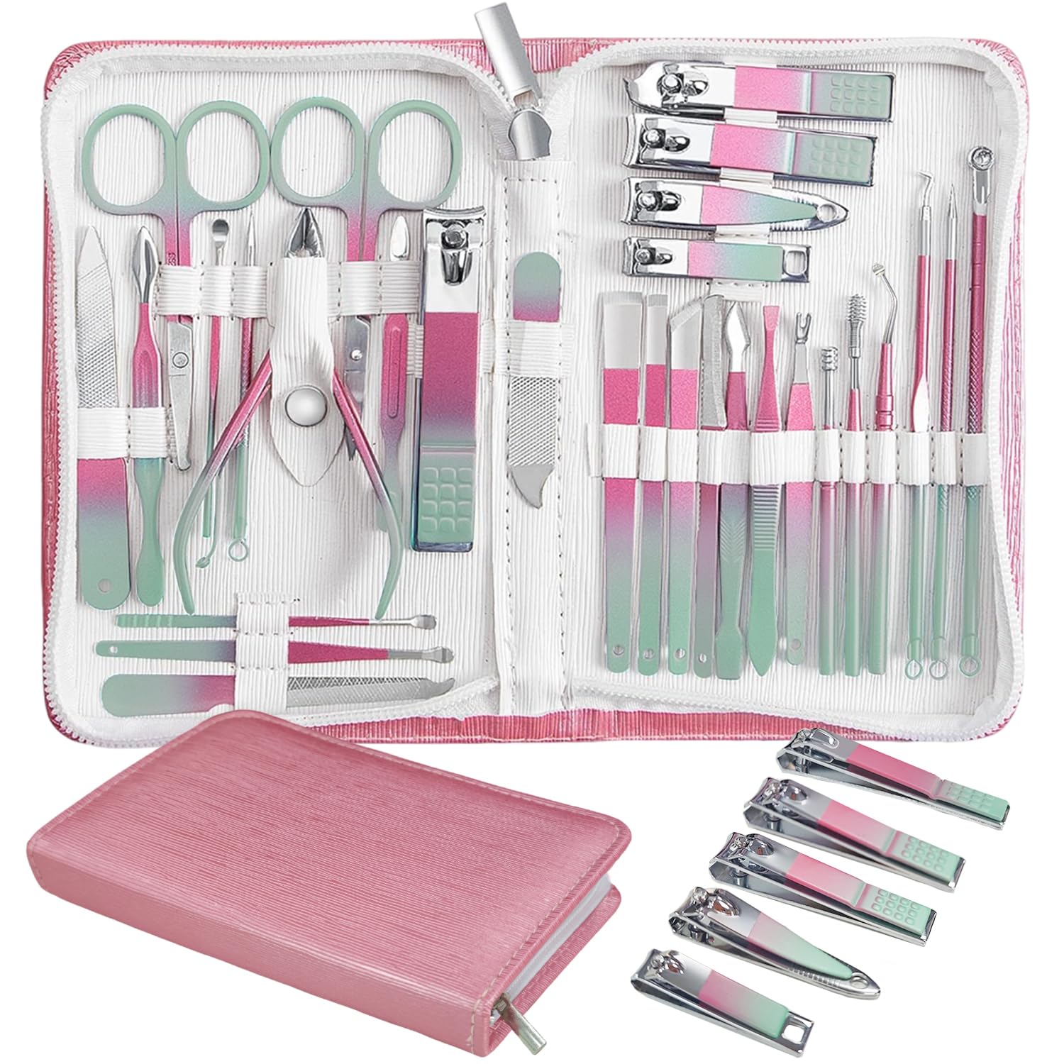 Amazon.com : Nail Clippers Set 30 Pcs Professional Grooming Kits ...