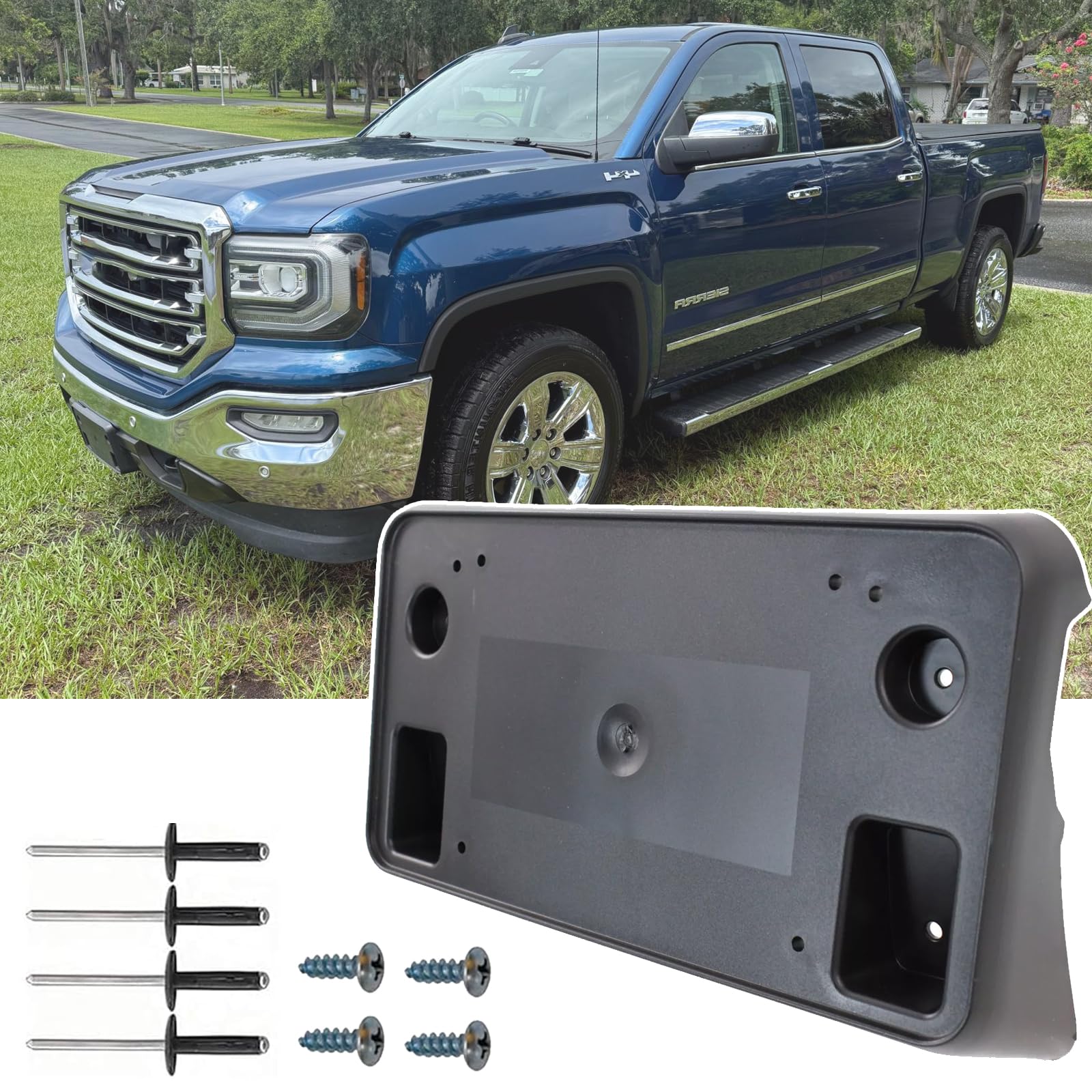 Install Front License Plate Bracket Gmc Sierra