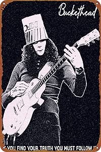 Amazon.com: Guitarist Buckethead Metal Tin Sign Poster Vintage Art Wall ...
