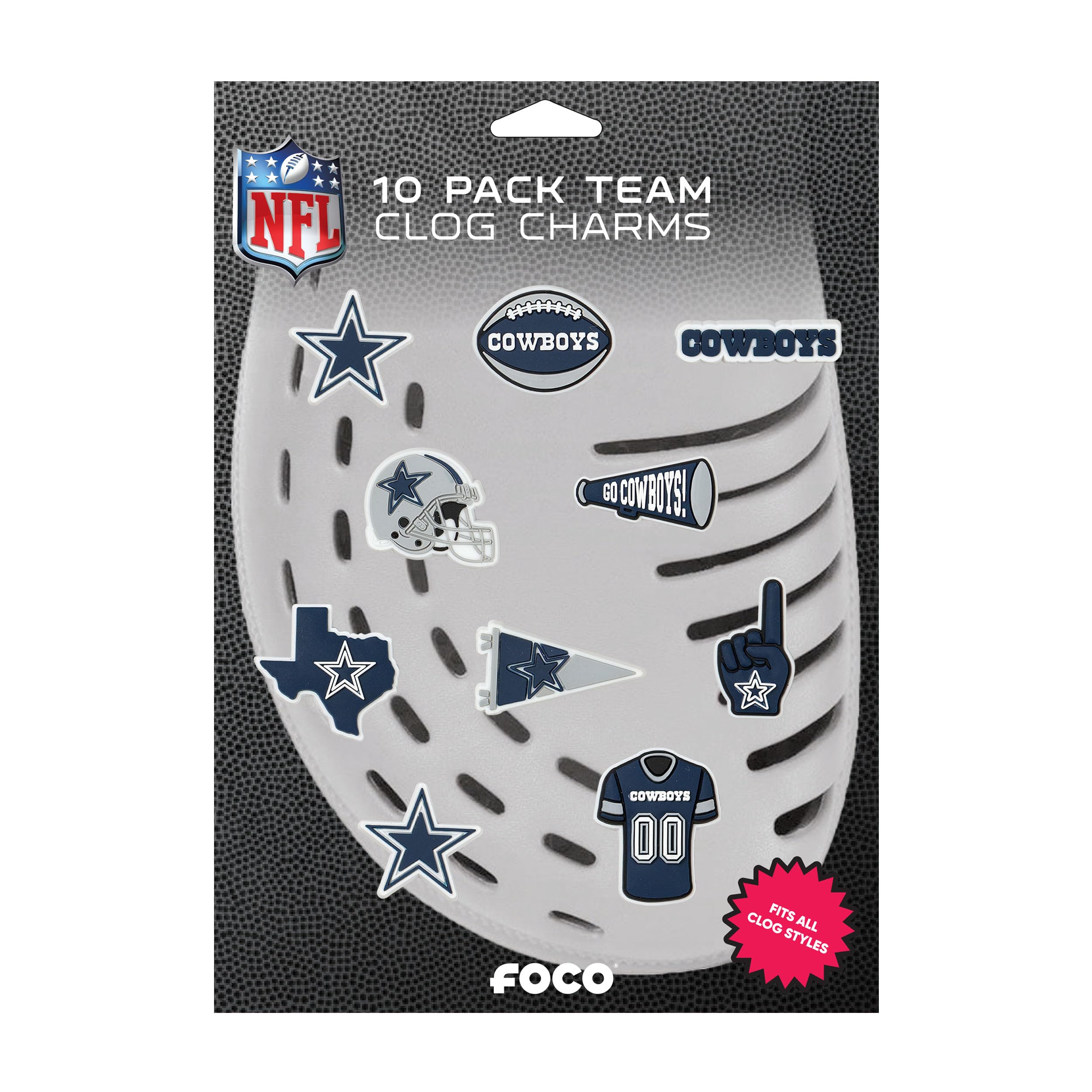 Snapklik.com : FOCO Dallas Cowboys NFL Team Clog Shoe Charms