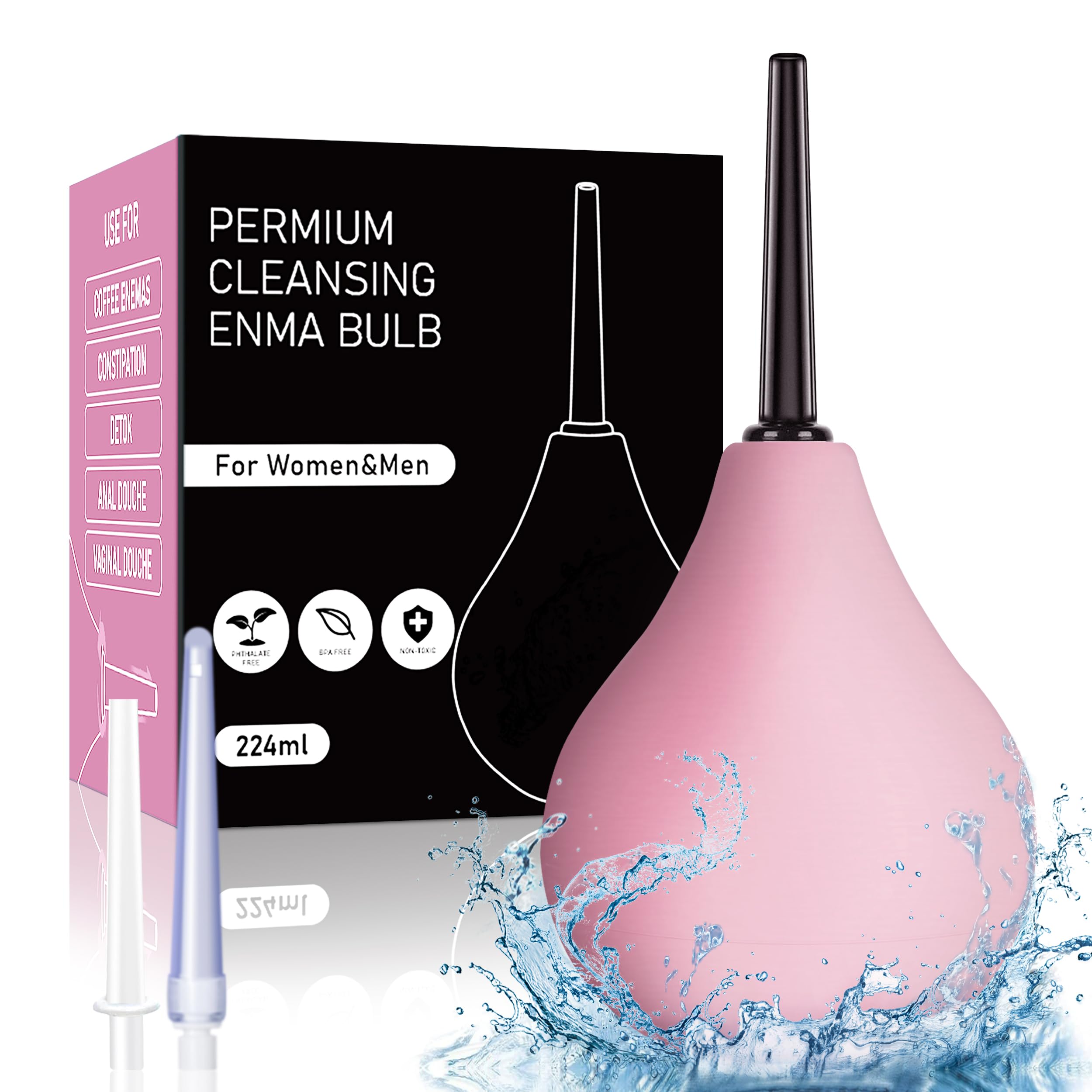 Amazon.com: Anal Douche Bottles Kit Reusable - Bulb,Enema Douche with 3 ...