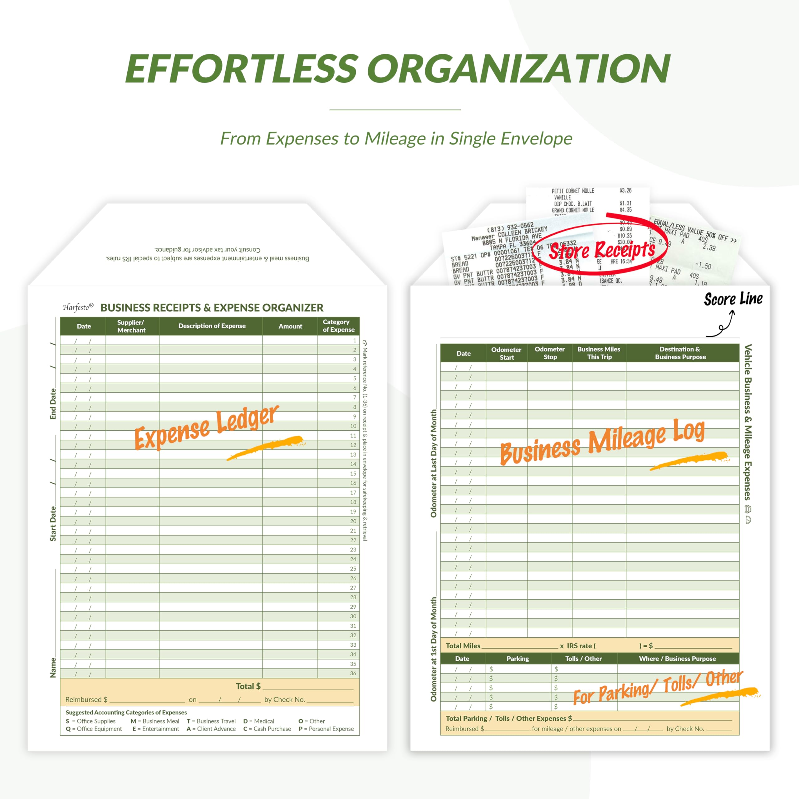 Snapklik.com : Harfesto Large Receipt Organizer & Expense Tracker ...