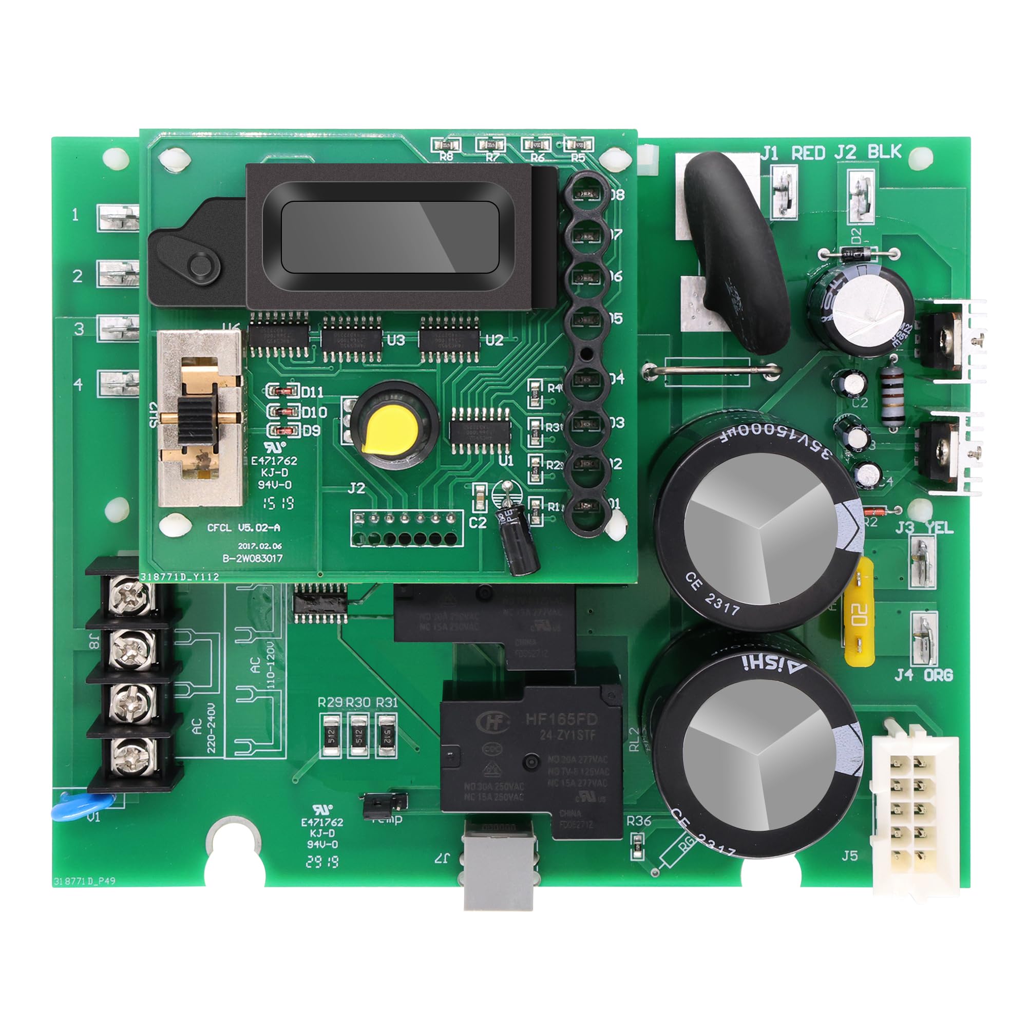 Pool Chlorinator New GLX-PCB-RITE Main Board & GLX-PCB-DSP Display ...