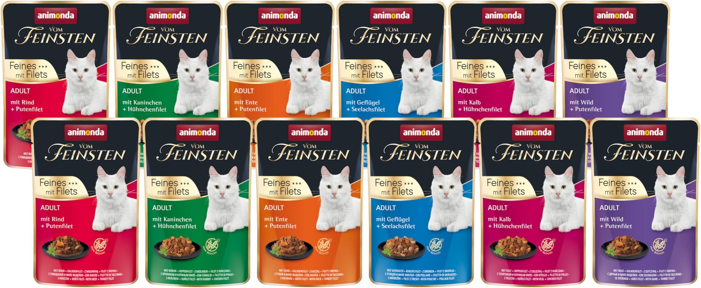 animonda Vom Feinsten Adult Katzenfutter, Nassfutter für ausgewachsene ...