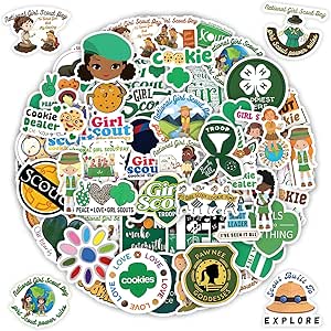 Amazon.com: 300pcs Girl Scout Stickers Party Supplies Decorations ...