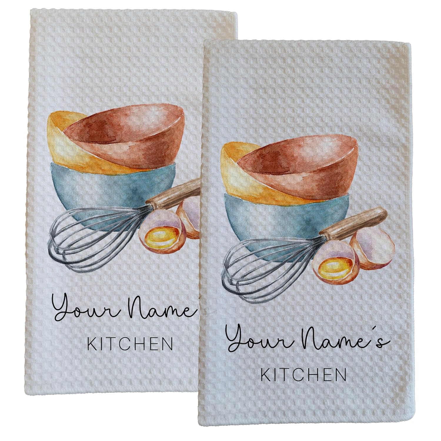 Amazon.com: Personalized Kitchen Towel | Custom Tea Towel | Watercolor ...