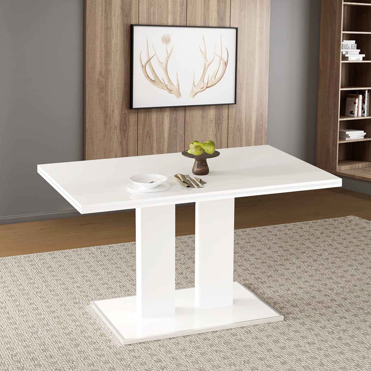 Jiexi Table Manger Moderne Table De Cuisine Rectangulaire En MDF 150