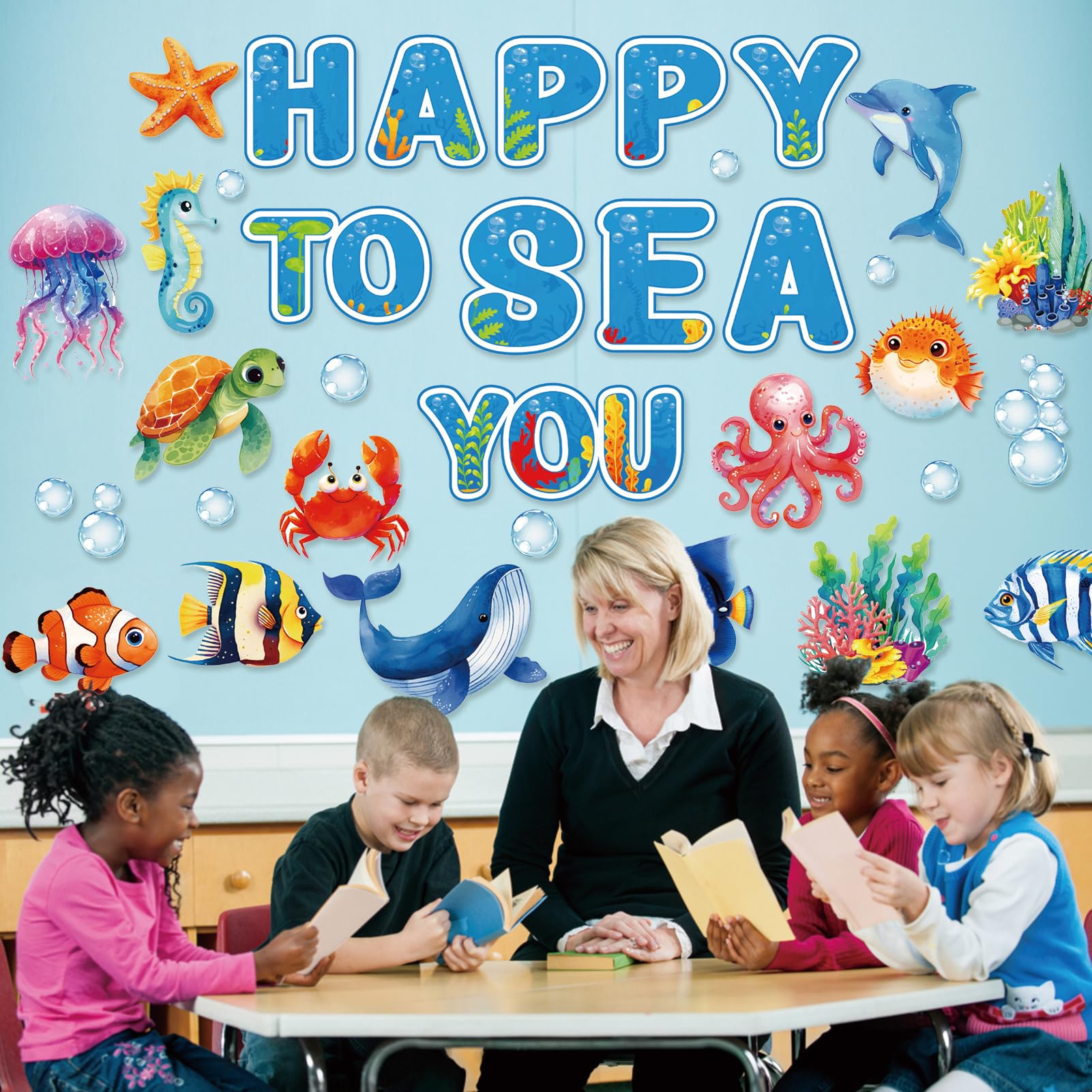 Snapklik.com : Ocean Bulletin Board Decorations - Ocean Theme Classroom ...