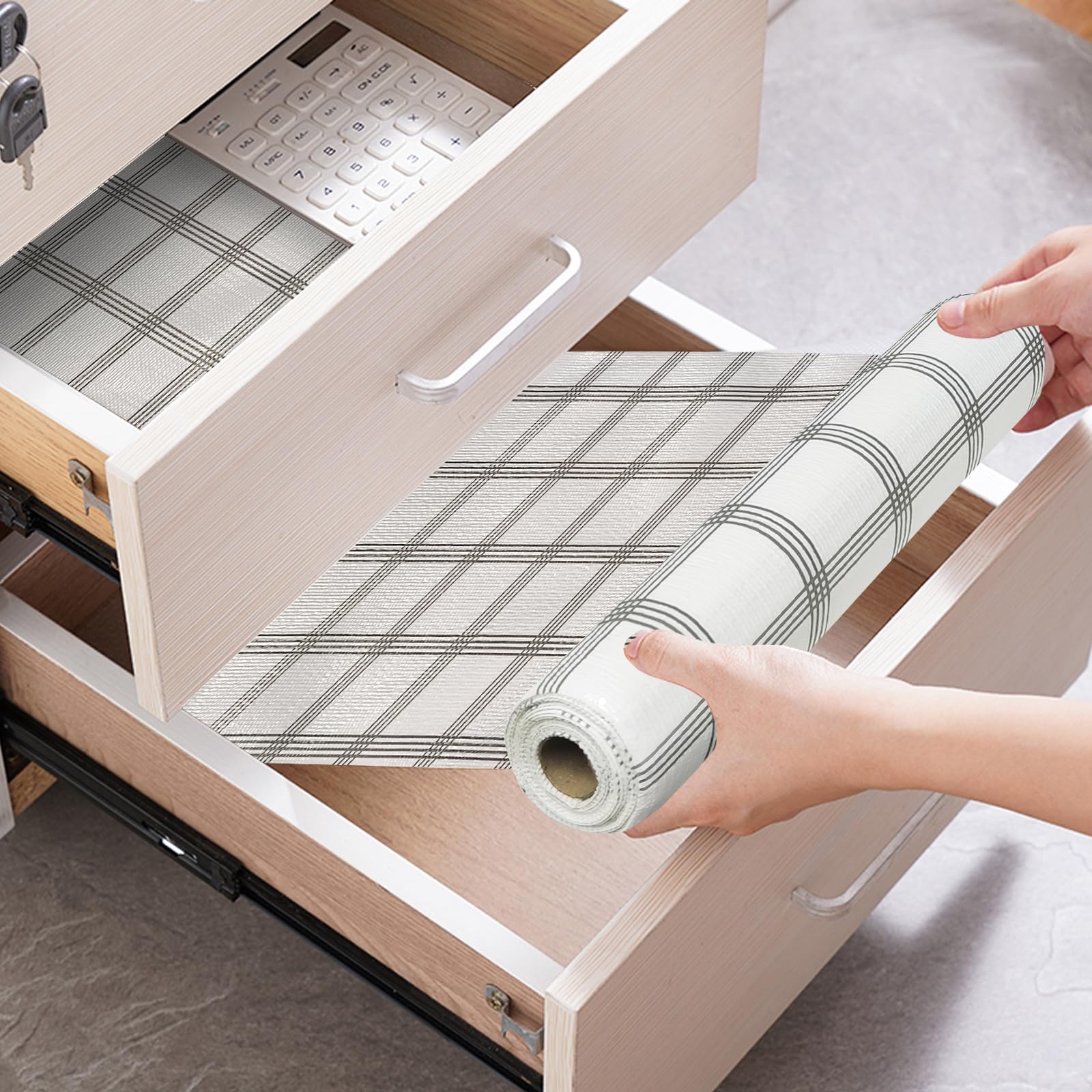Snapklik.com : POUYRBA Drawer And Shelf Liner, 12 In X 10 FT Kitchen ...