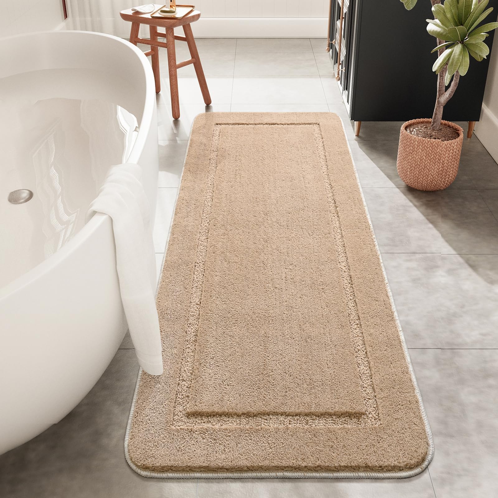 Amazon.com: OLANLY Ombre Bath Rug and Toilet Rugs U-Shaped, Bath Rug ...