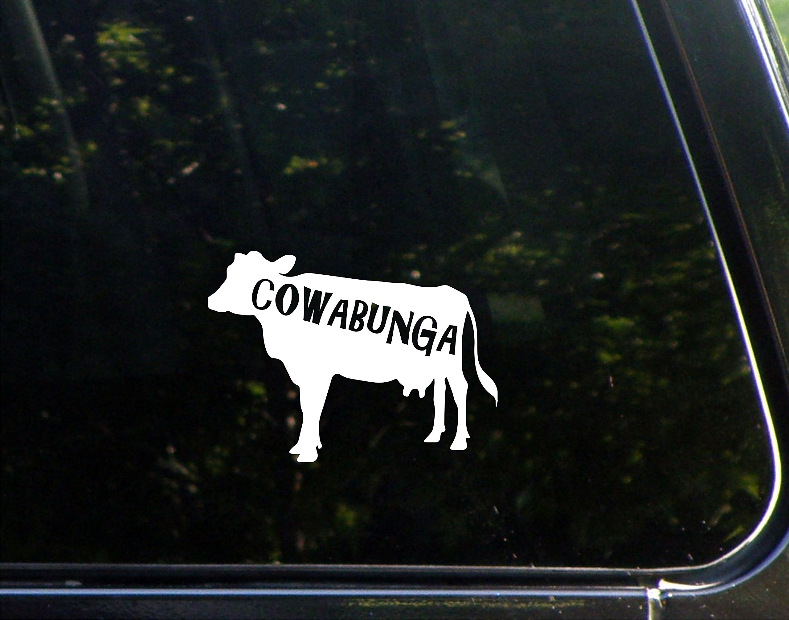 Amazon.com: Cowabunga- 5-1/4" x 3-3/4" - Vinyl Die Cut Decal/Bumper ...