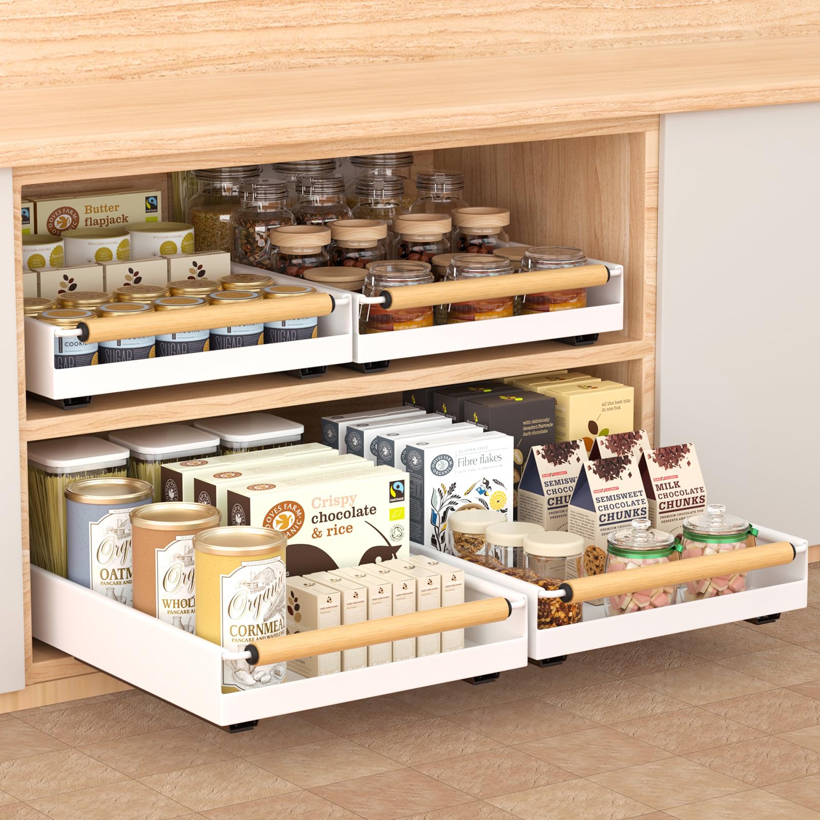 Amazon.com: Hocookeper Pull out Cabinet Organizer, 16" Deep Pull Out ...