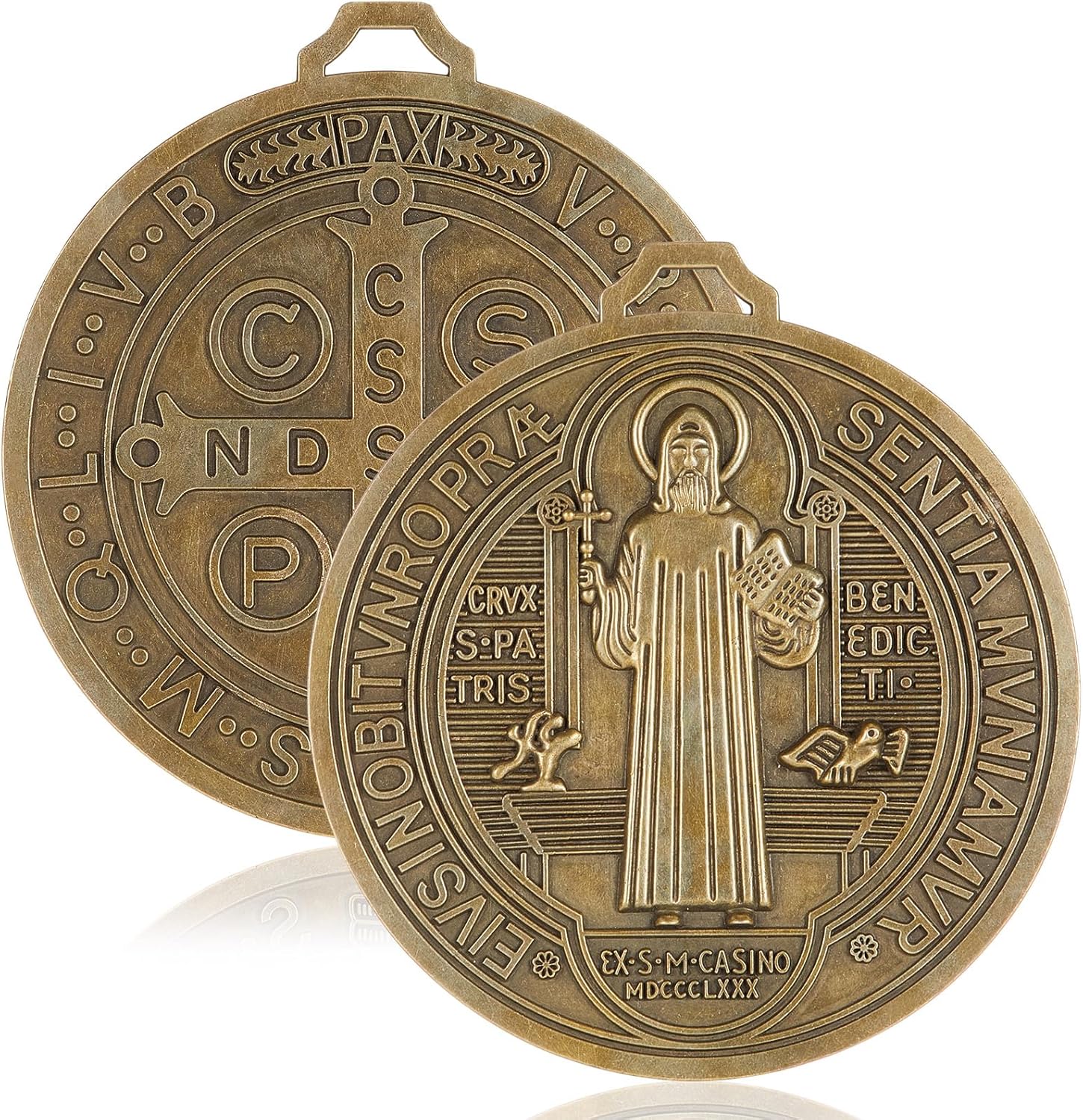 Amazon.com: Landical 2 Pcs 5 Inch St Benedict Medals Extra Large Metal ...