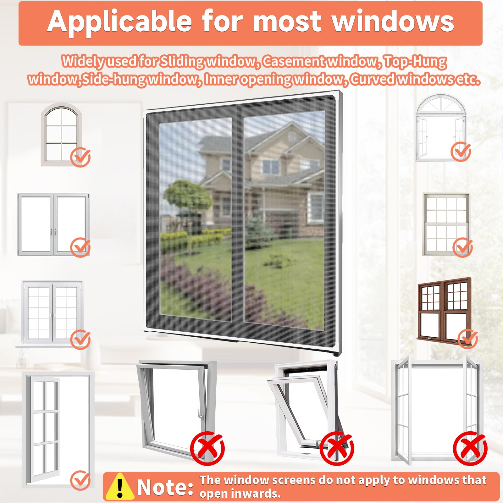 Snapklik.com : Magnetic Window Screen Adjustable DIY Fiberglass Window ...