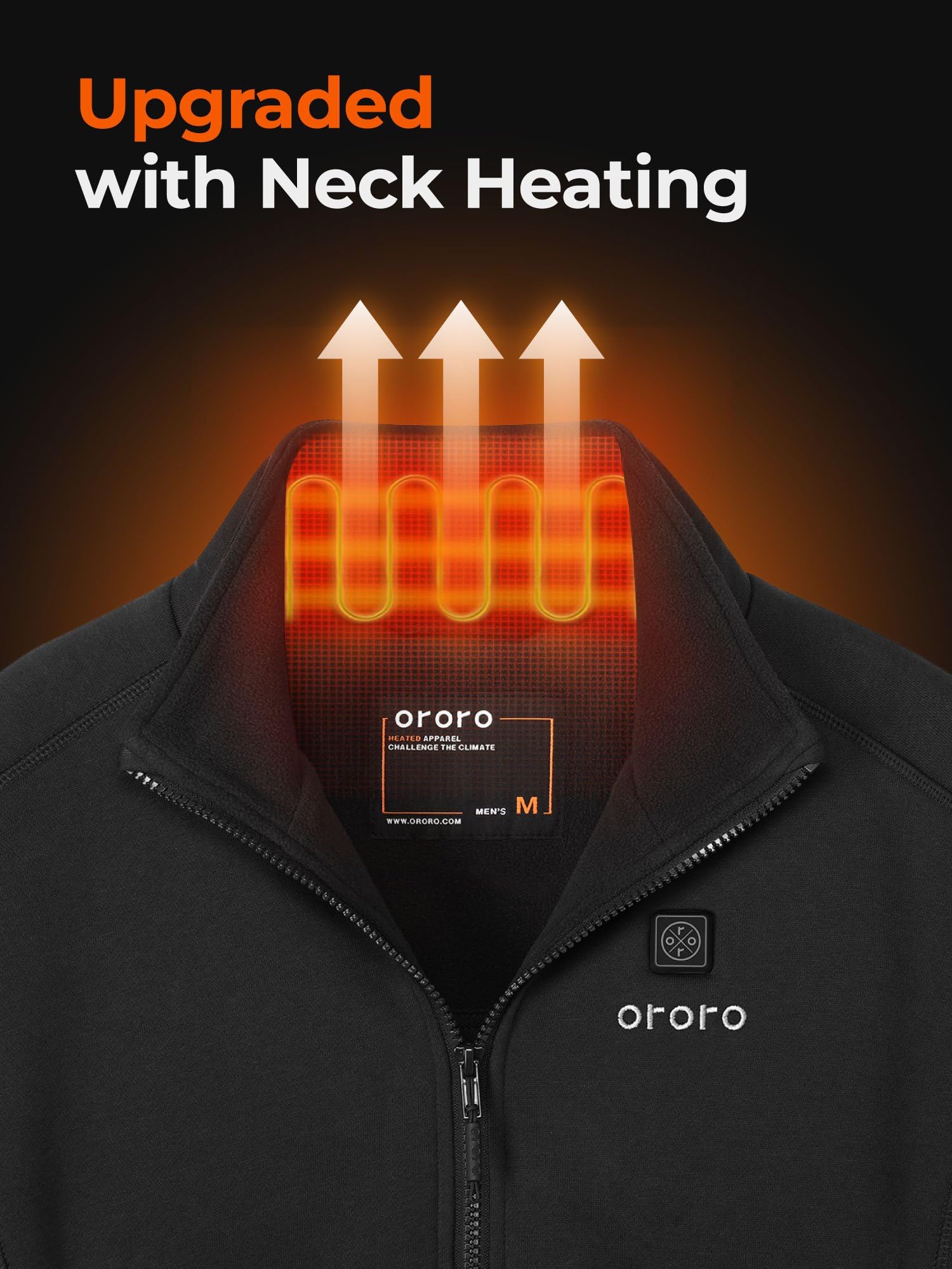 Snapklik.com : ORORO Upgraded Mens 4-Zone Fleece Heated Jacket