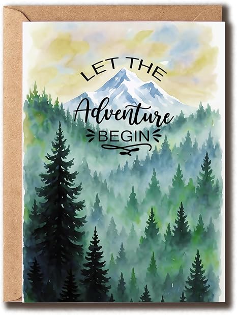 Amazon.com: KoKi9xxGifts Let The Adventure Begin - Forest With Mountain ...