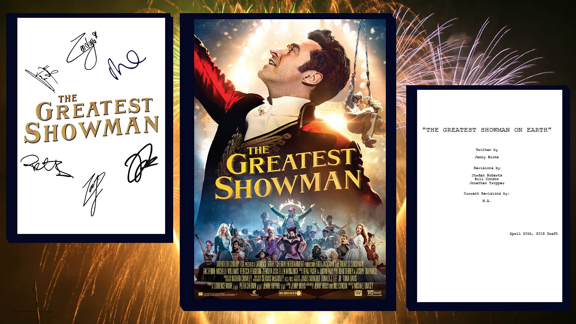 Buy The Greatest Showman Movie Script Screenplay W/autograph Print And ...