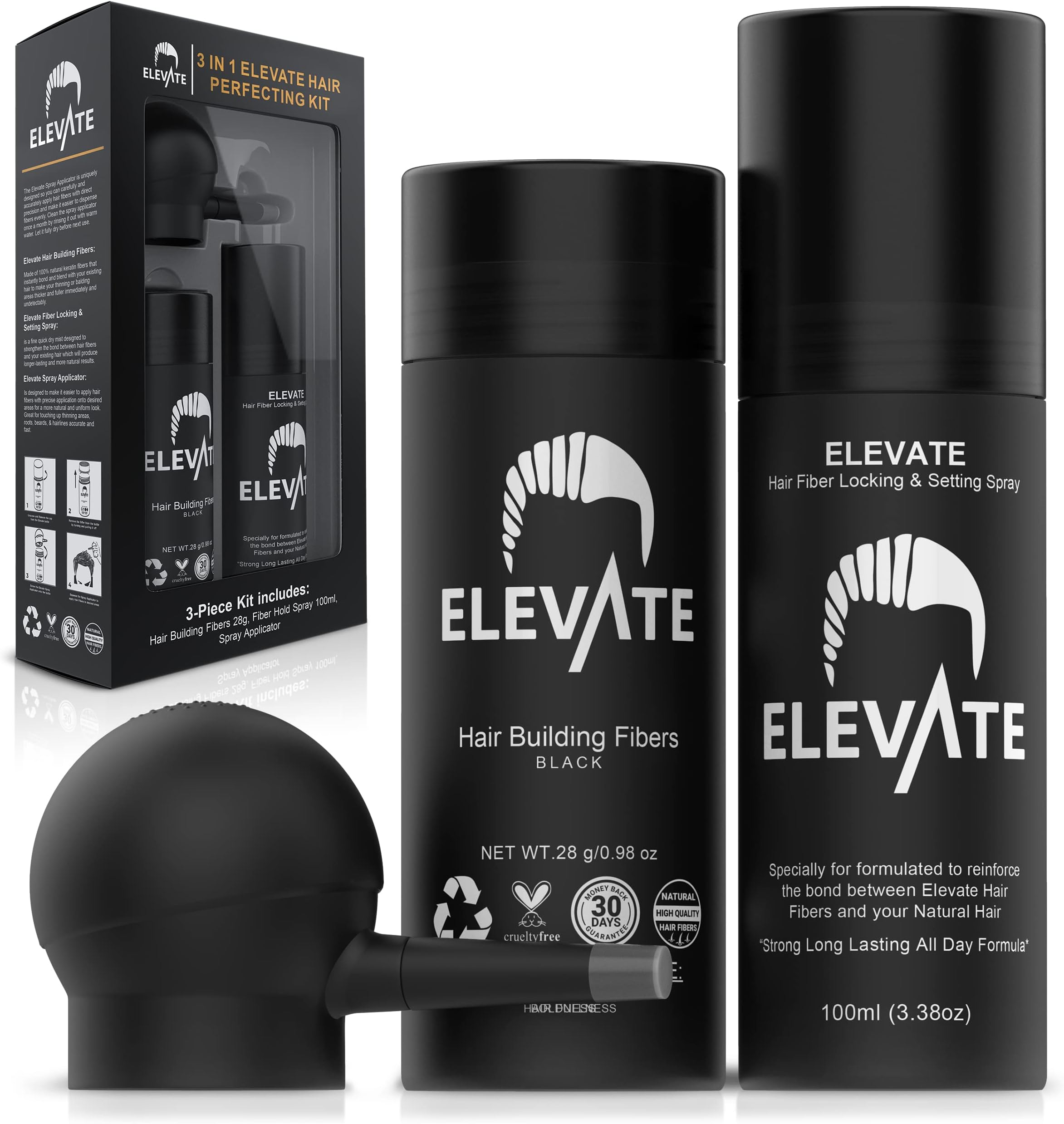 Amazon.com: COMPLETE SET 5-in-1 ADONIS Hair Fiber Kit - All Natural ...